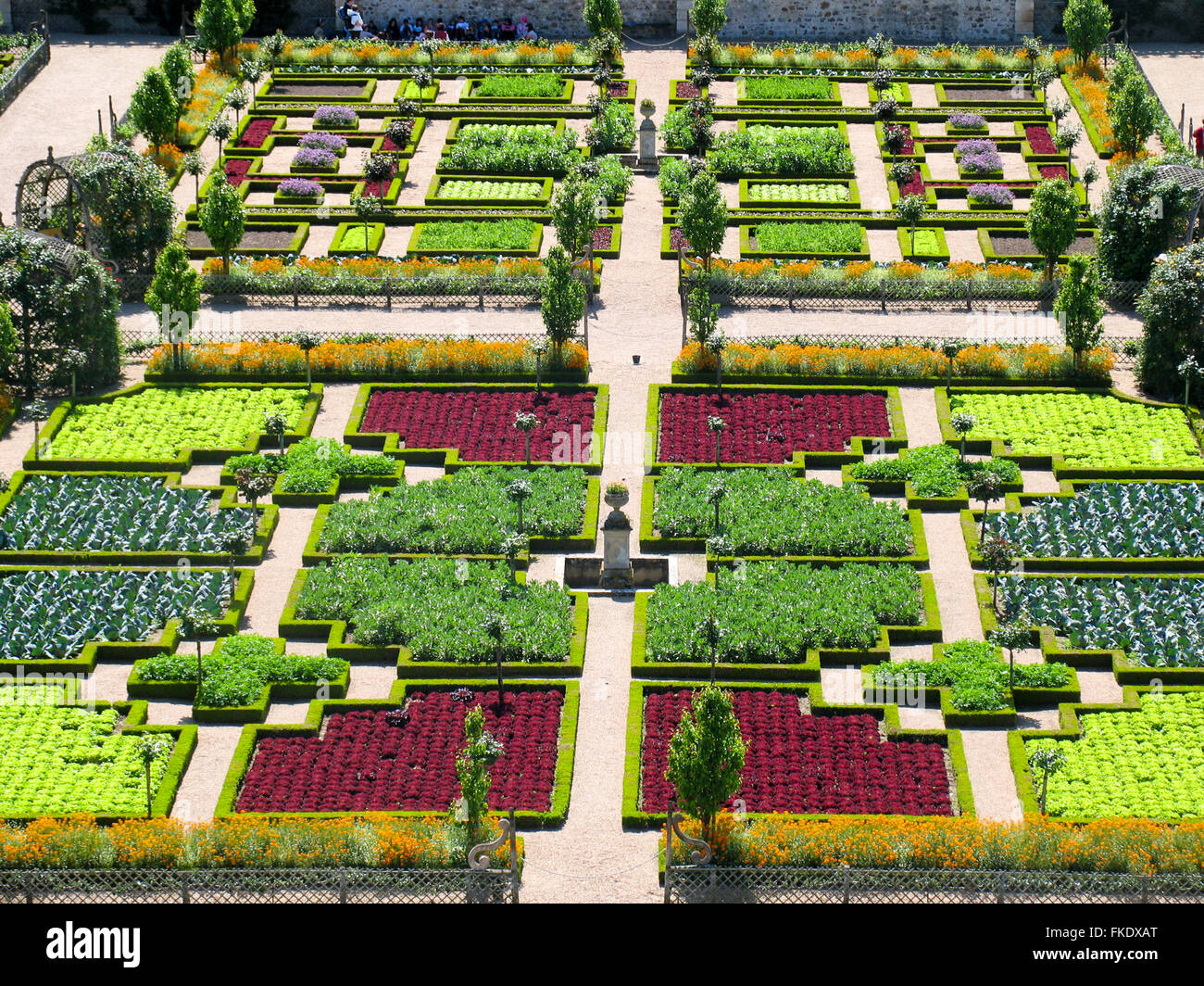 Ornate vegetable garden in Château de Villandry Stock Photo - Alamy