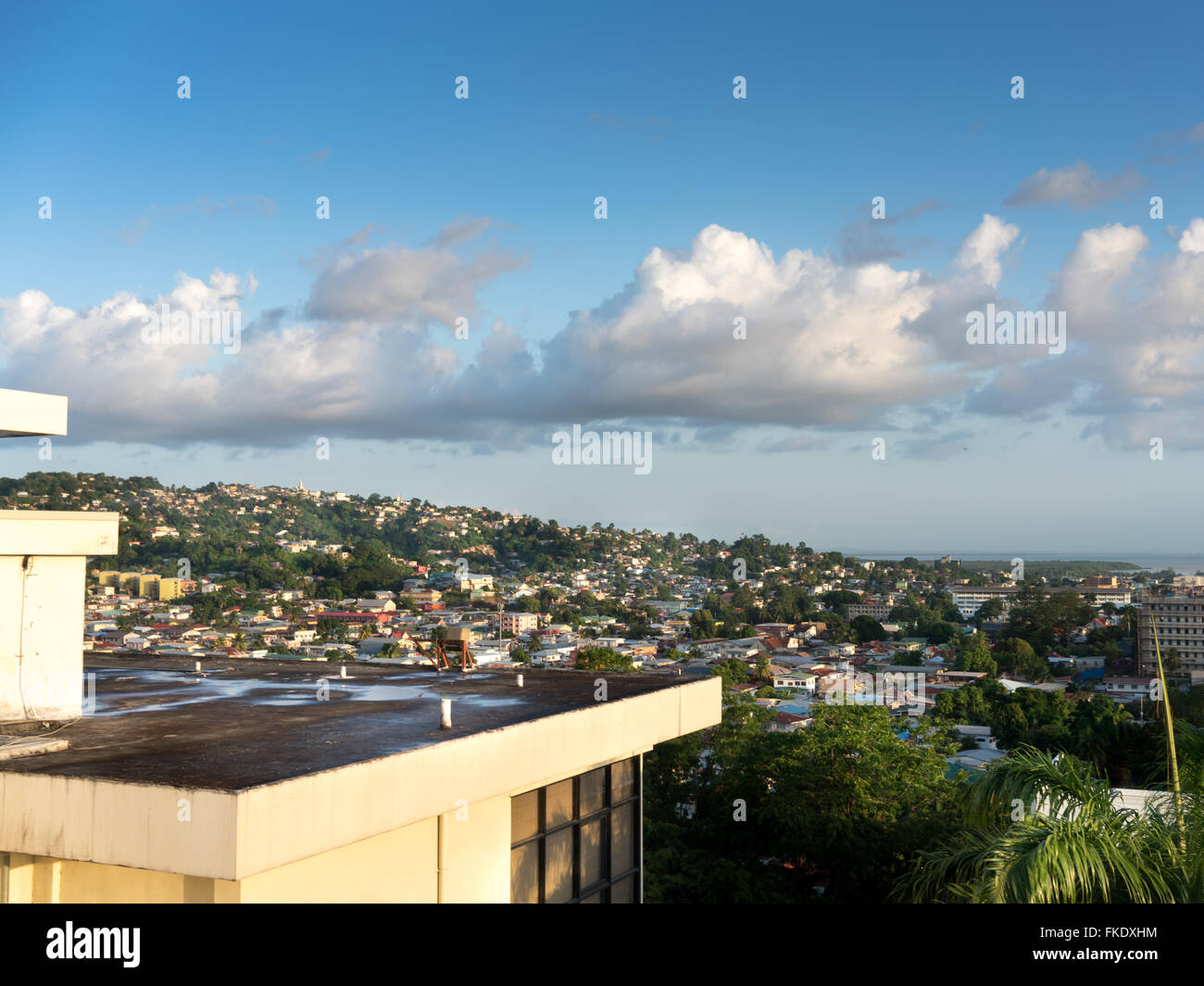 View of city against cloudy sky at daytime, Trinidad, Trinidad And ...