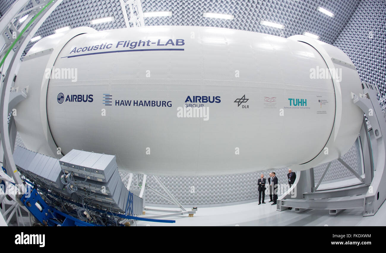 Hamburg, Germany. 07th Mar, 2016. An airplane fuselage written with ...