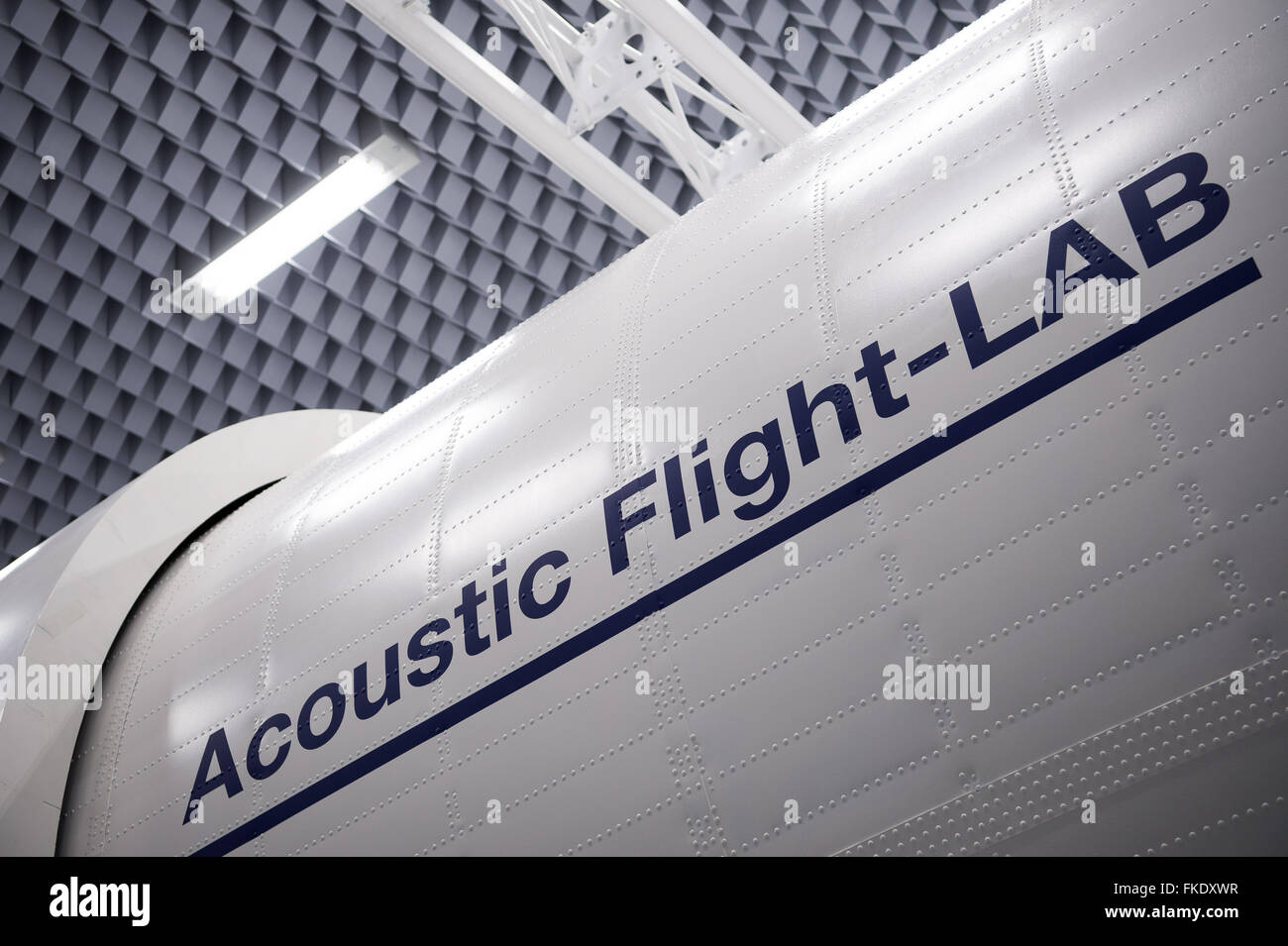 Hamburg, Germany. 07th Mar, 2016. An airplane fuselage written with ...