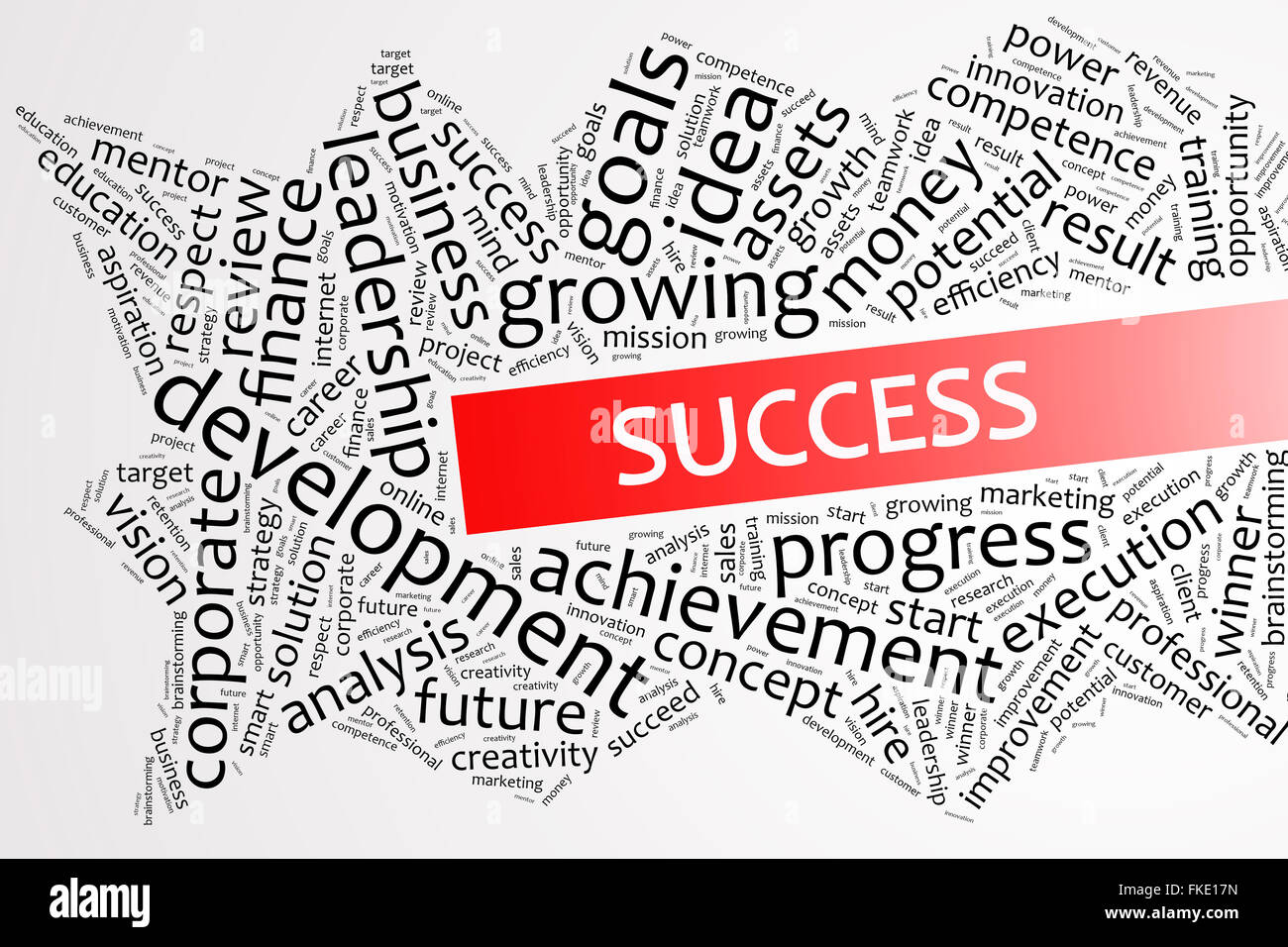 Success word on word cloud business concept Stock Photo - Alamy