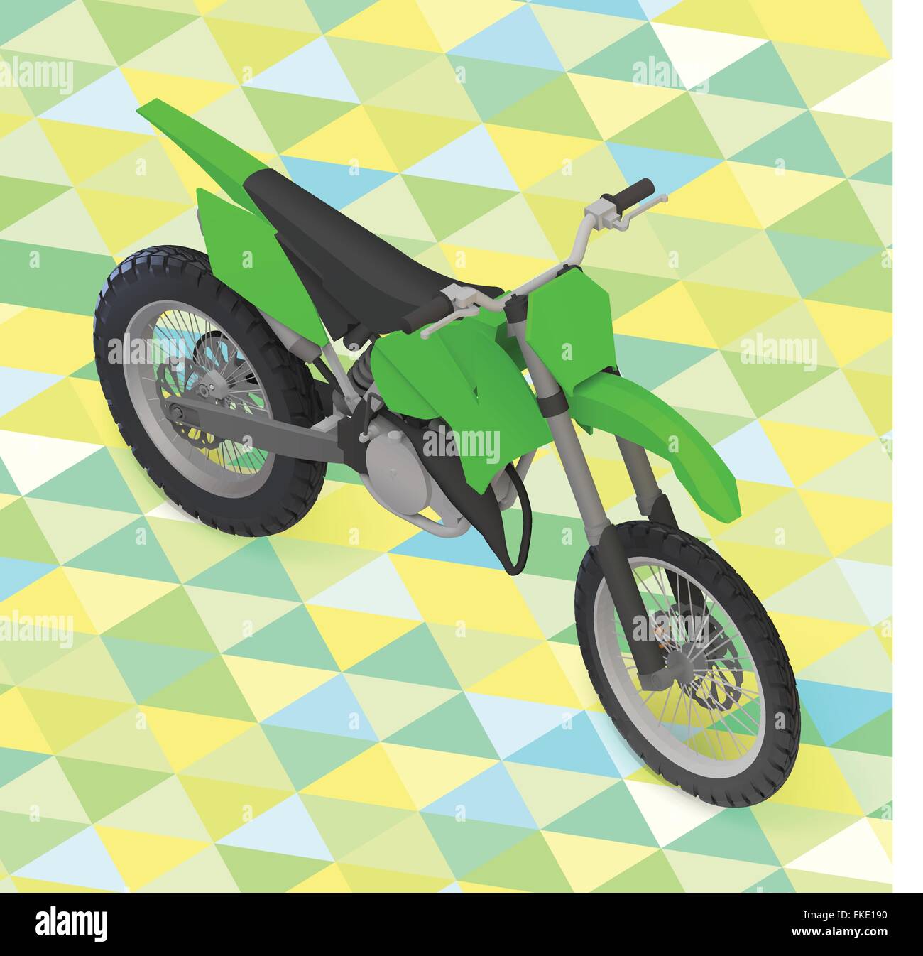 motorcycle isometric. cross motorbike vector Stock Vector Image & Art ...