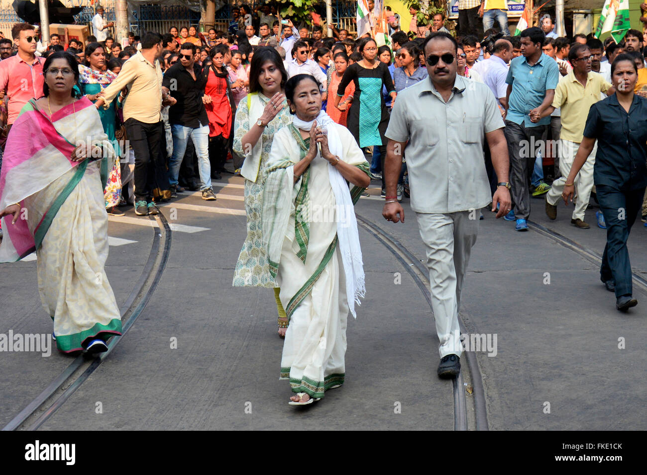 India. 8th March, 2016. All India Trinamool Congress Supremo and Chief ...