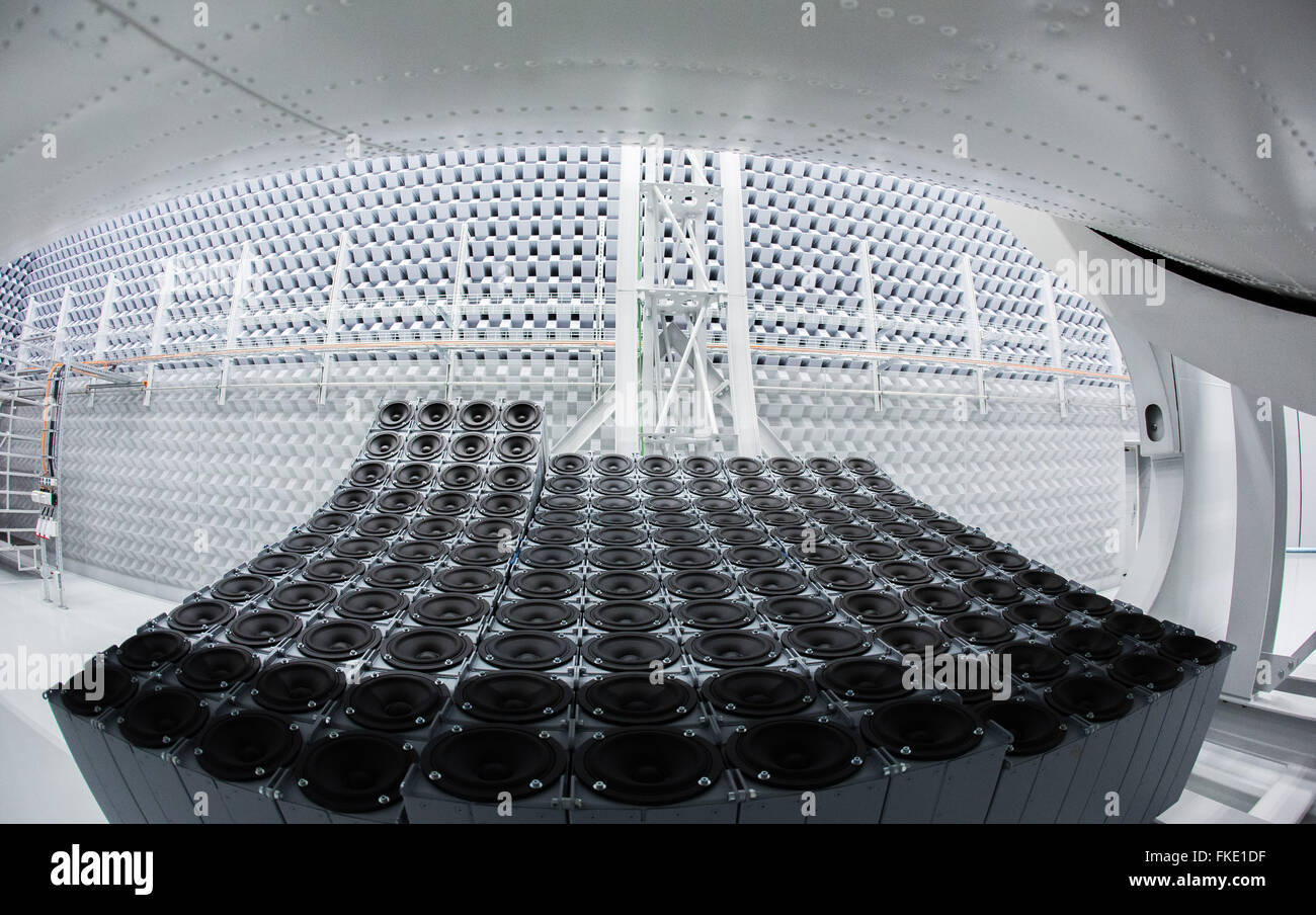 Hamburg, Germany. 07th Mar, 2016. An airplane fuselage with sound ...