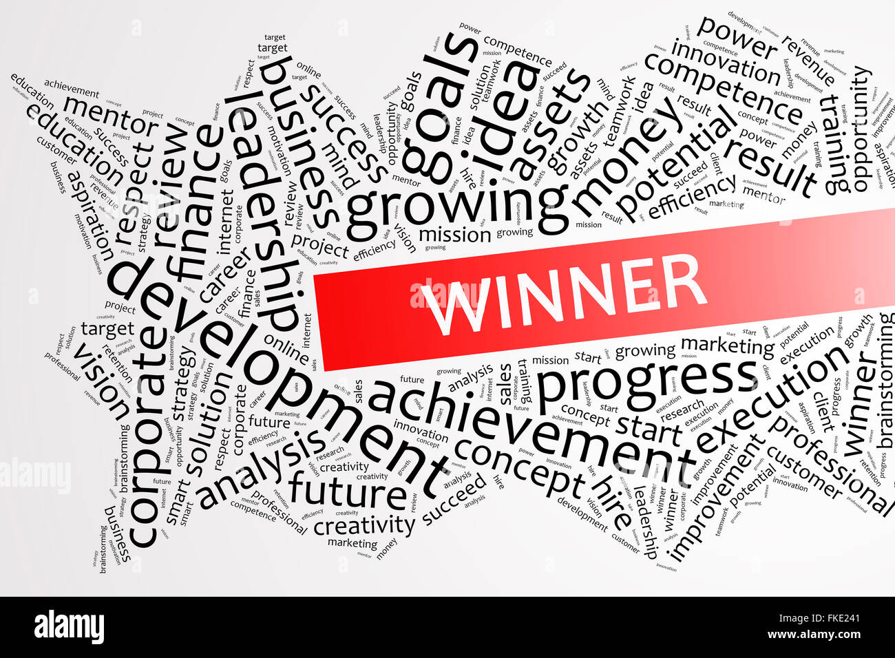 Winner word on word cloud business concept Stock Photo - Alamy
