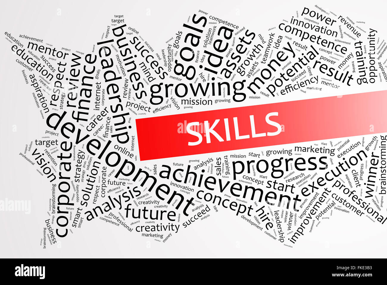 Skills cloud concept hi-res stock photography and images - Alamy