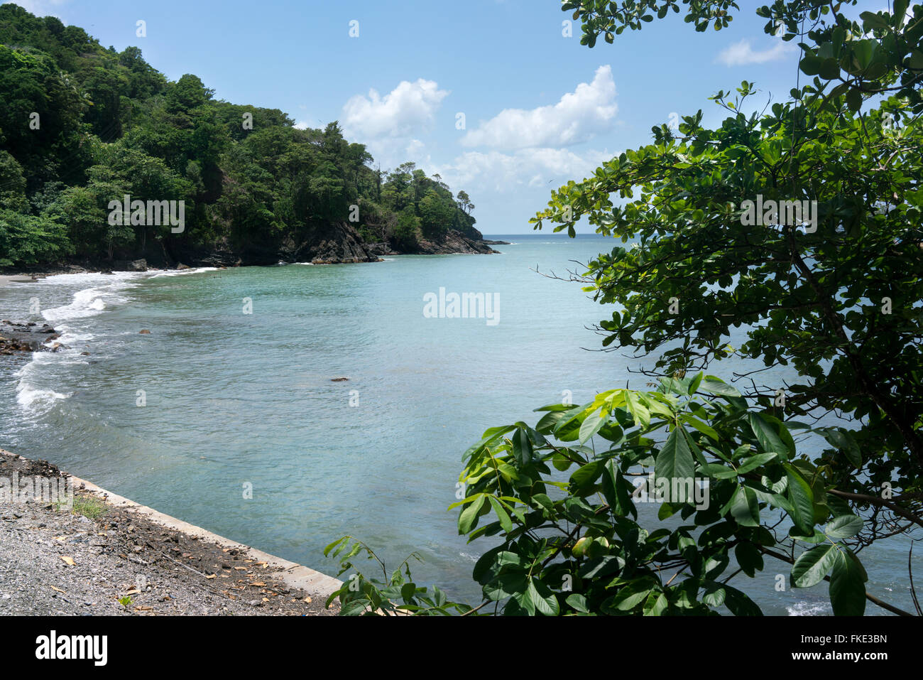 Scenic view of a beach against cloudy sky, Trinidad, Trinidad and ...