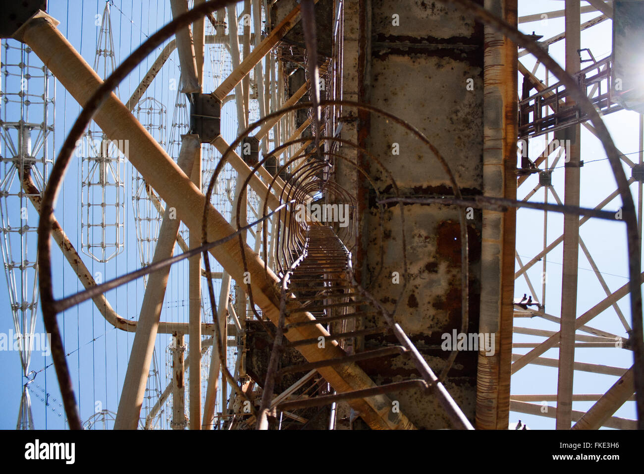 Close up of the Russian Woodpecker/Duga radar in Chernobyl Stock Photo ...