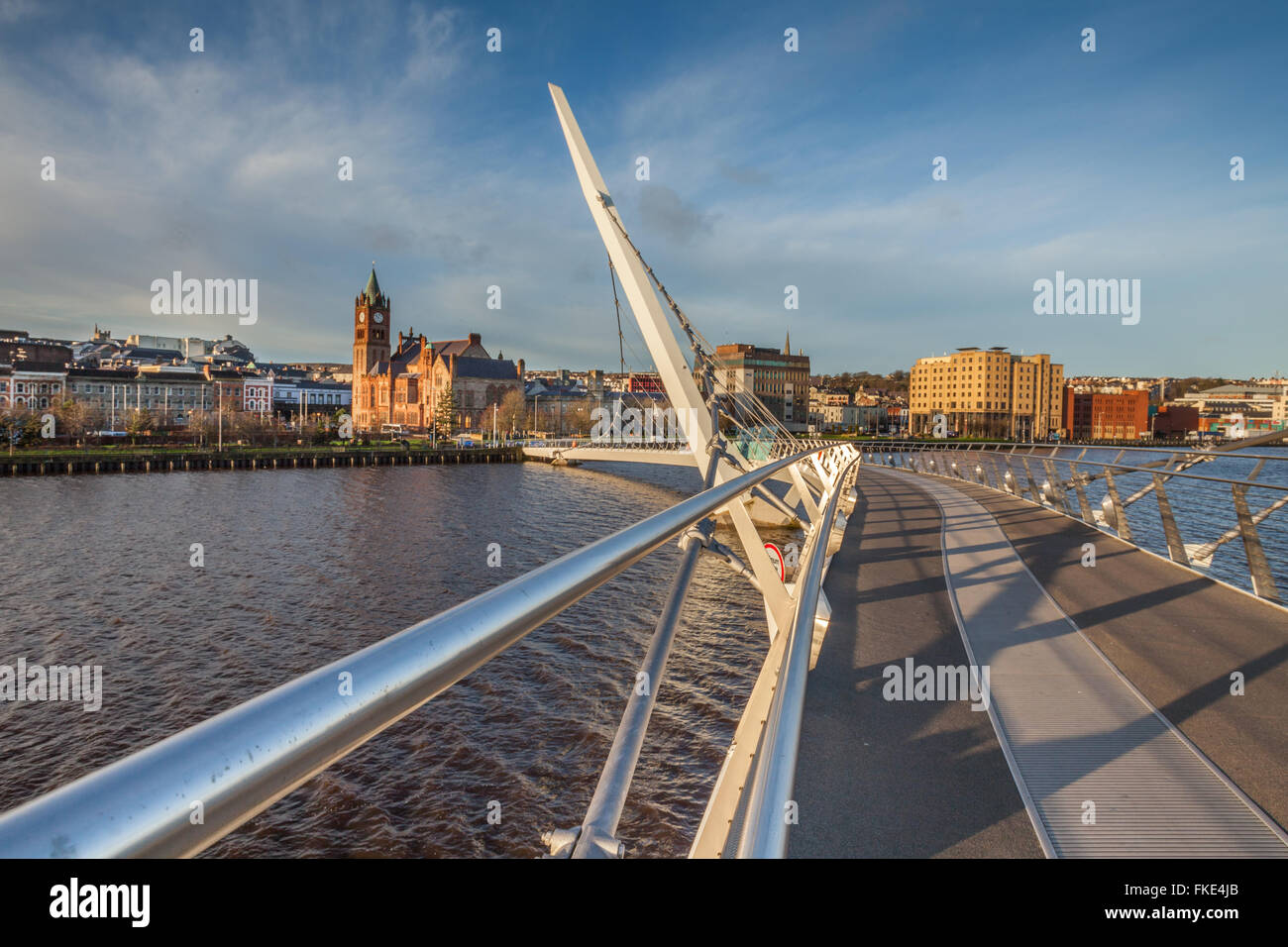 The Peace Bridge - Derry/Londonderry Stock Photo - Alamy
