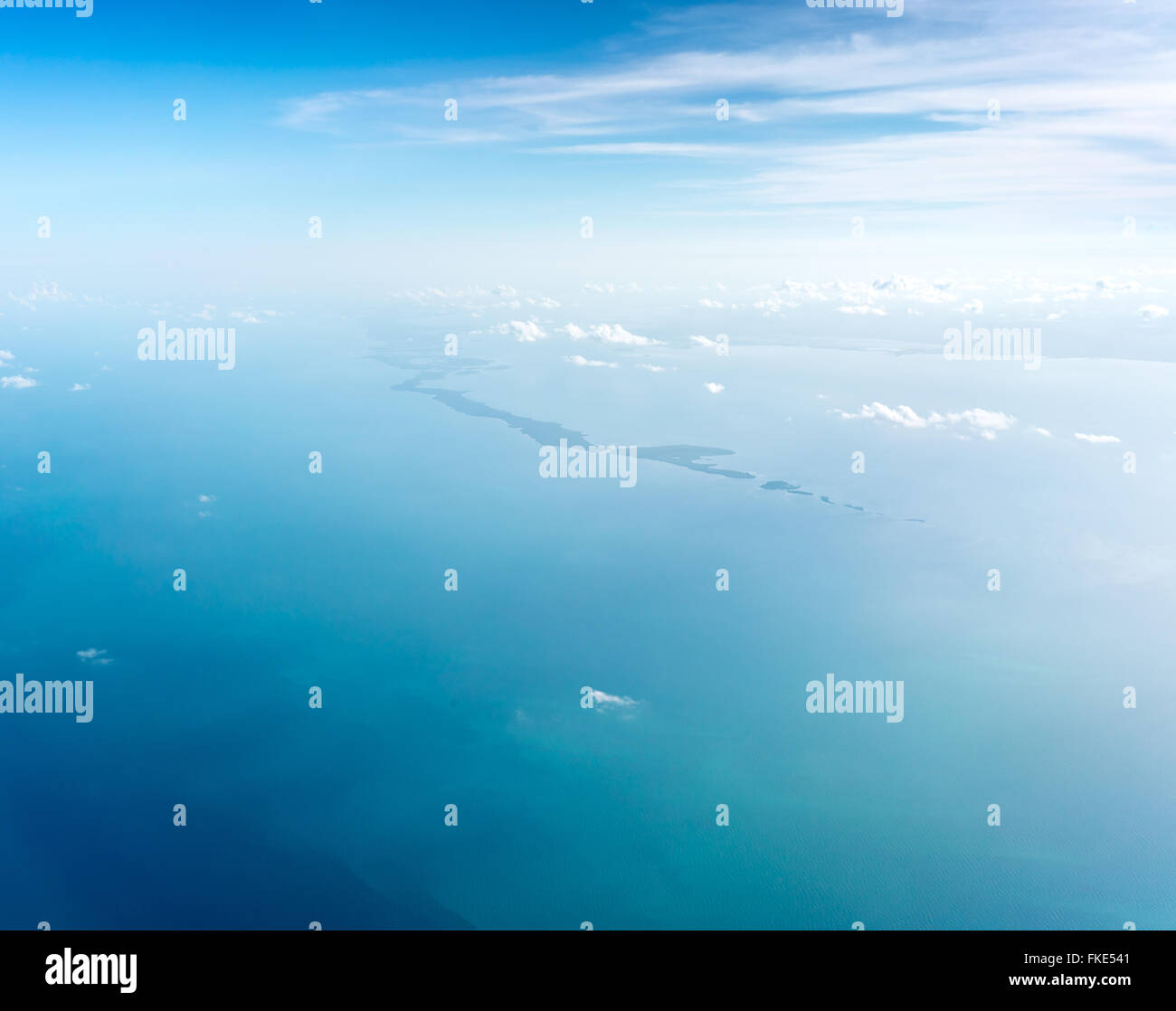 Aerial view of islands in sea Stock Photo - Alamy