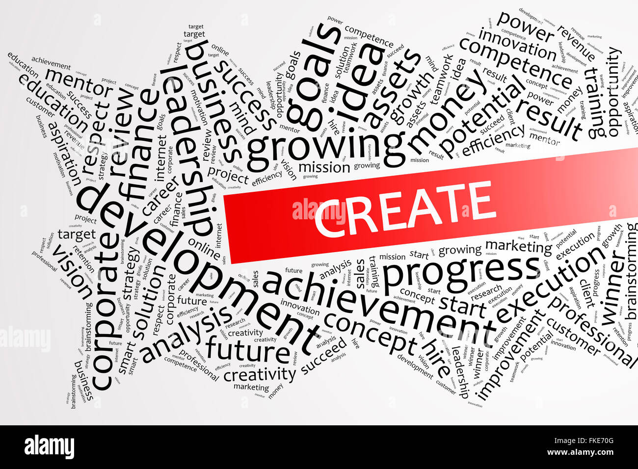 Create word on word cloud business concept Stock Photo - Alamy