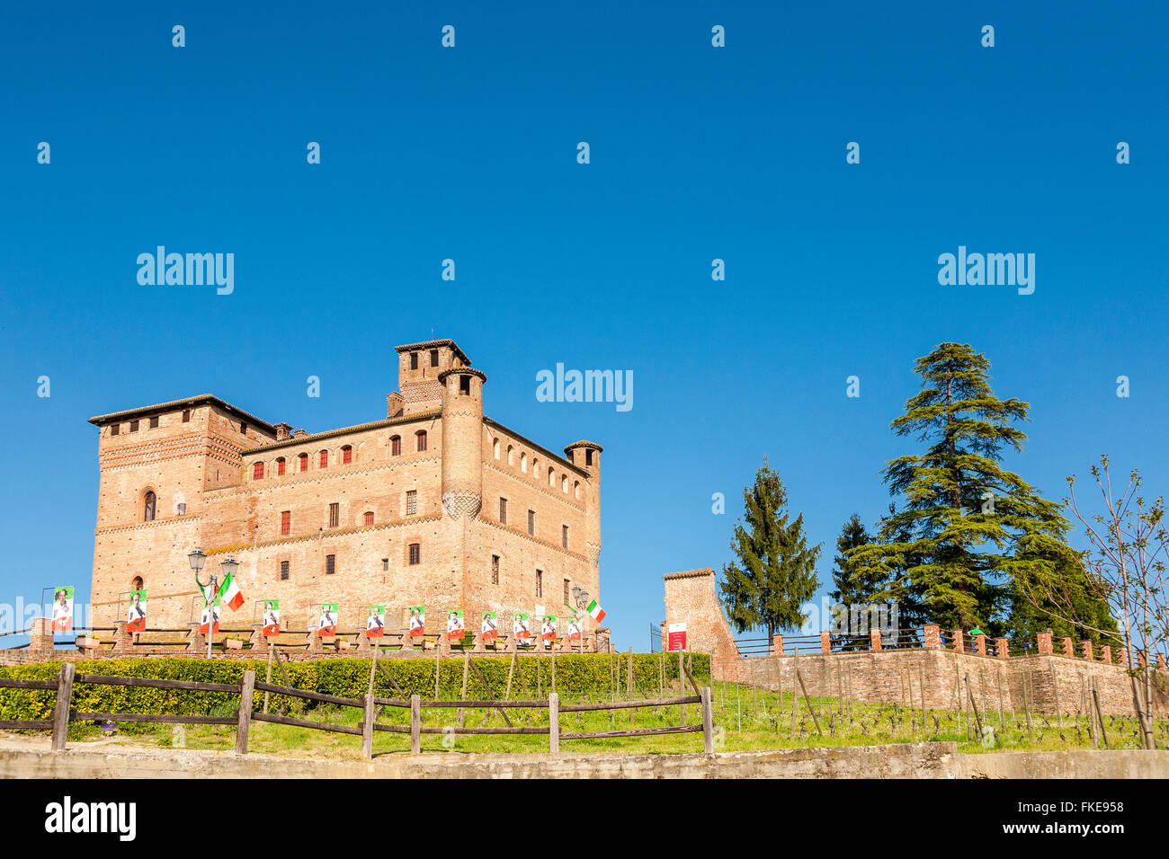 Grinzane Cavour Castle, world Heritage, near Barolo, wine route, Langhe ...