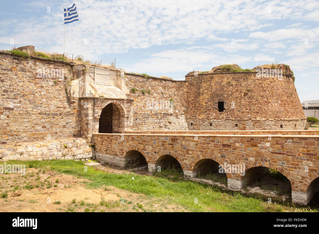 The Byzantine Castle in the town of Chios, Chios, Greece Stock Photo ...
