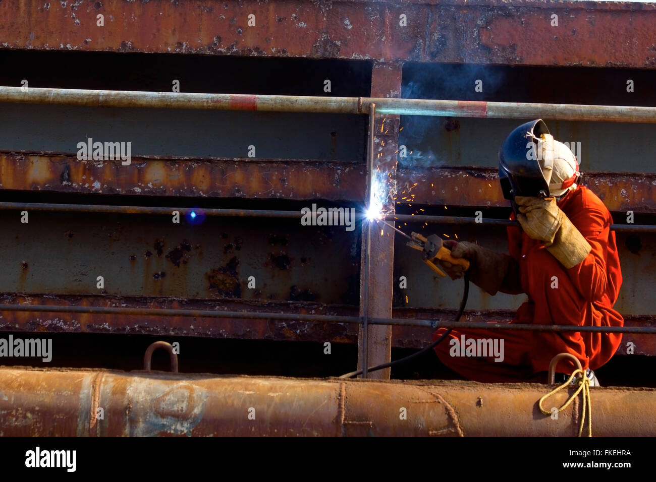 welding - Man at work Stock Photo - Alamy