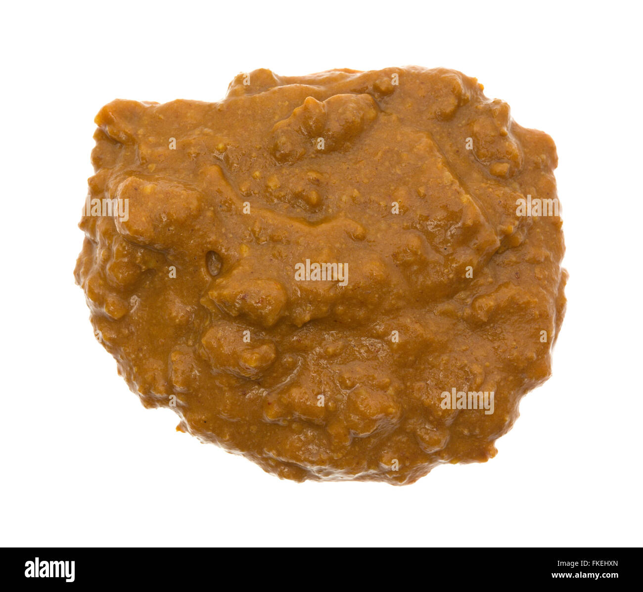 Top view of a blob of no bean chili isolated on a white background ...