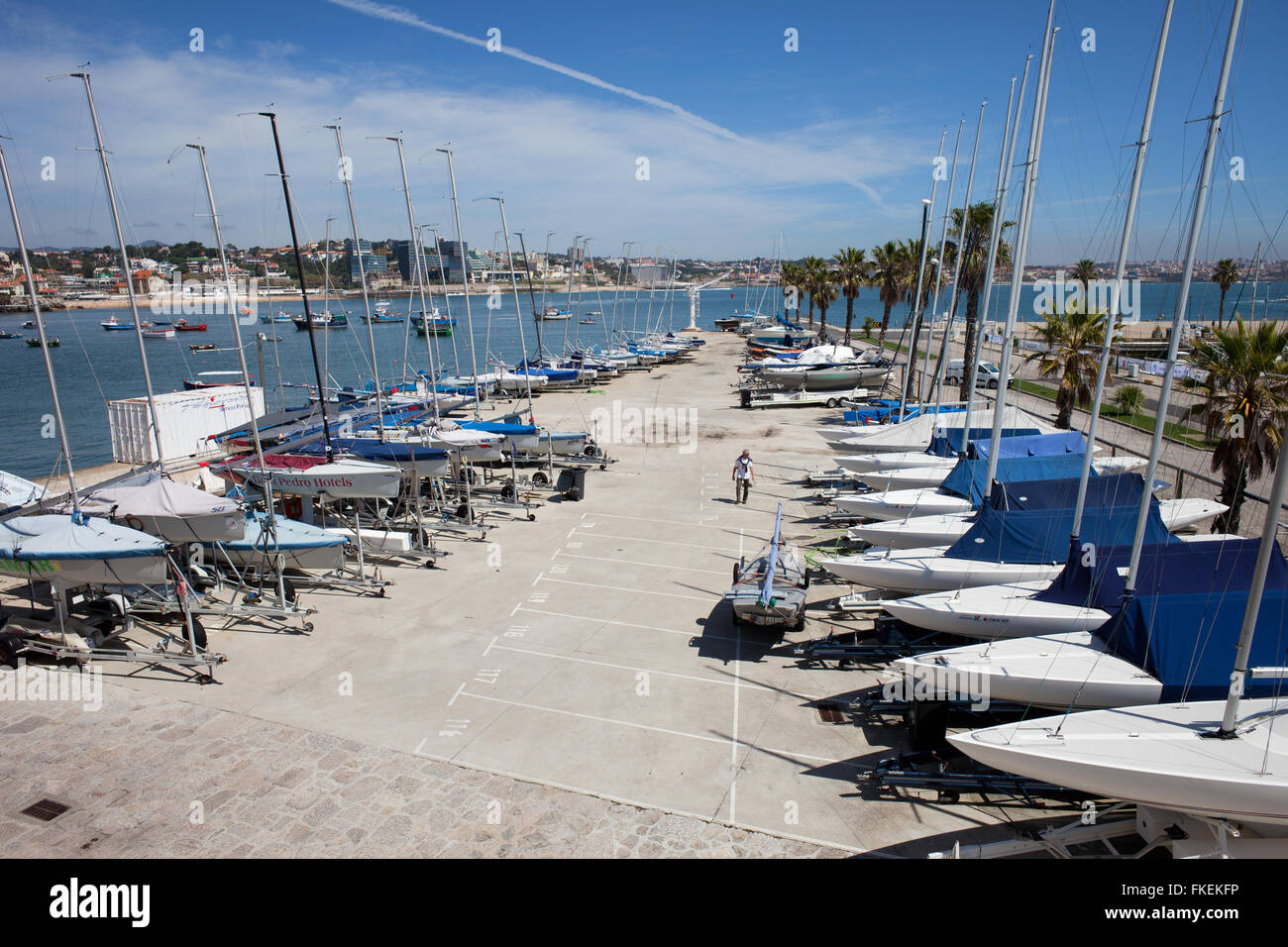 Portugal, Cascais marina, dry docking, sailing boats, sailboats, yachts ...