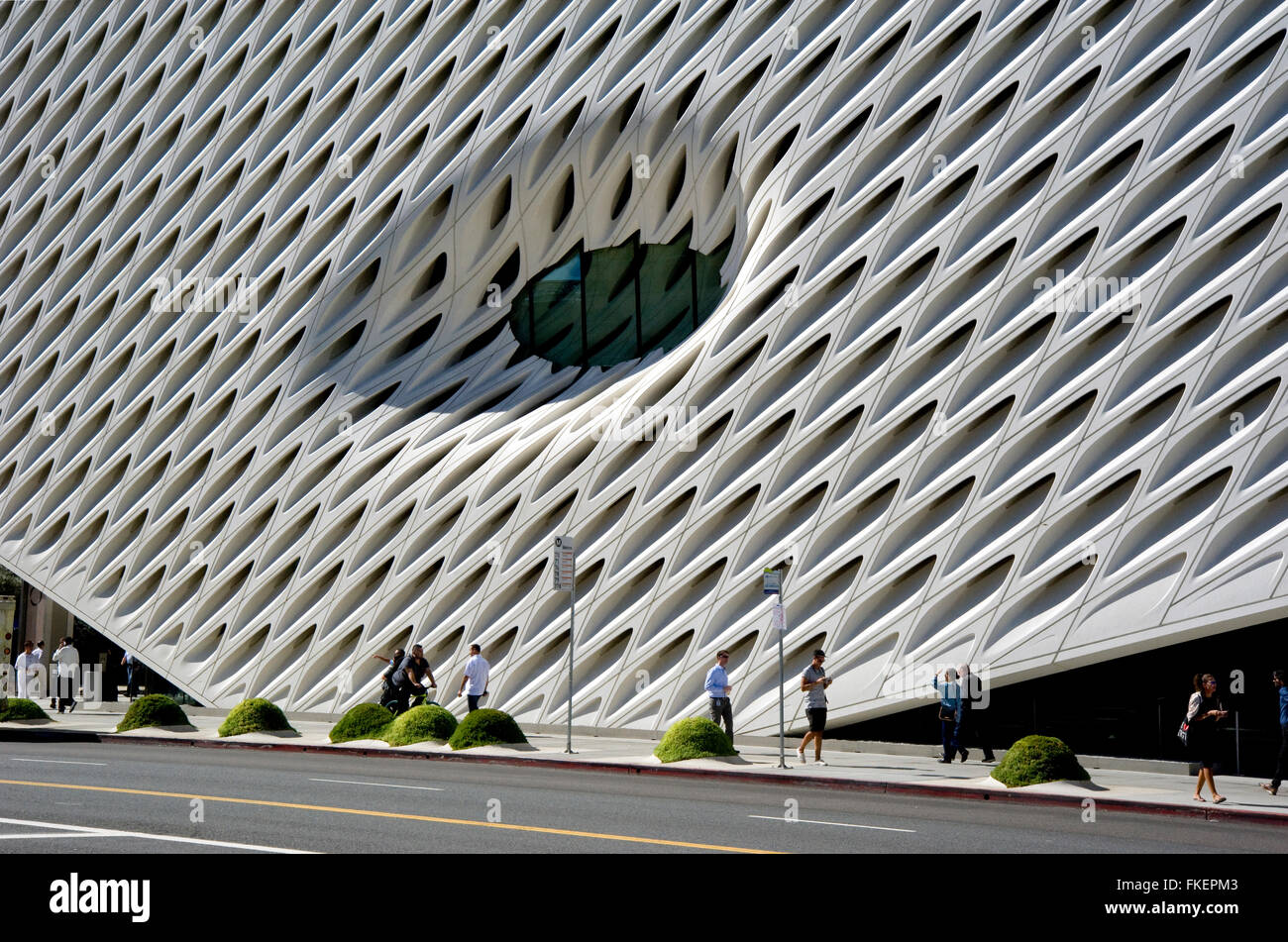 Exterior detail of The Broad museum,Los Angeles, California, USA Stock ...