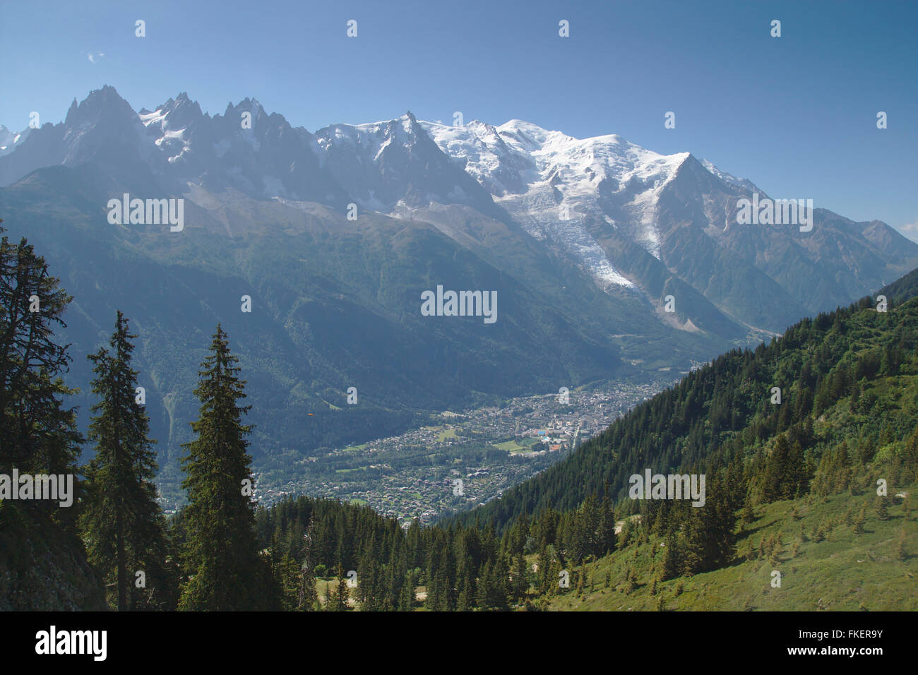 Mont Blanc and Chamonix, from Flegere, France Stock Photo - Alamy
