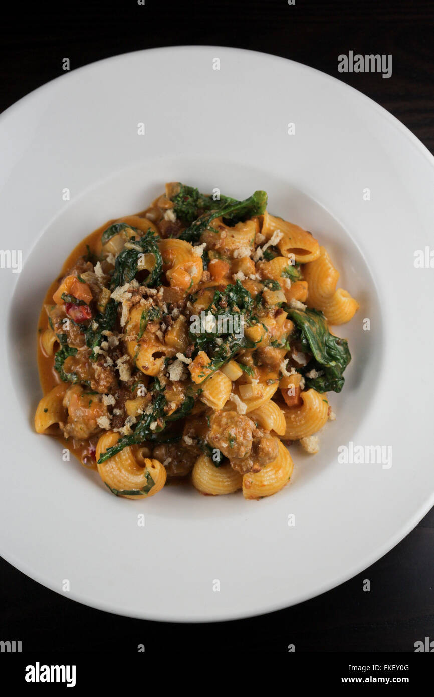 SPICY LUMACHE. Broccoli rabe, sausage, charred fennel, sourdough ...