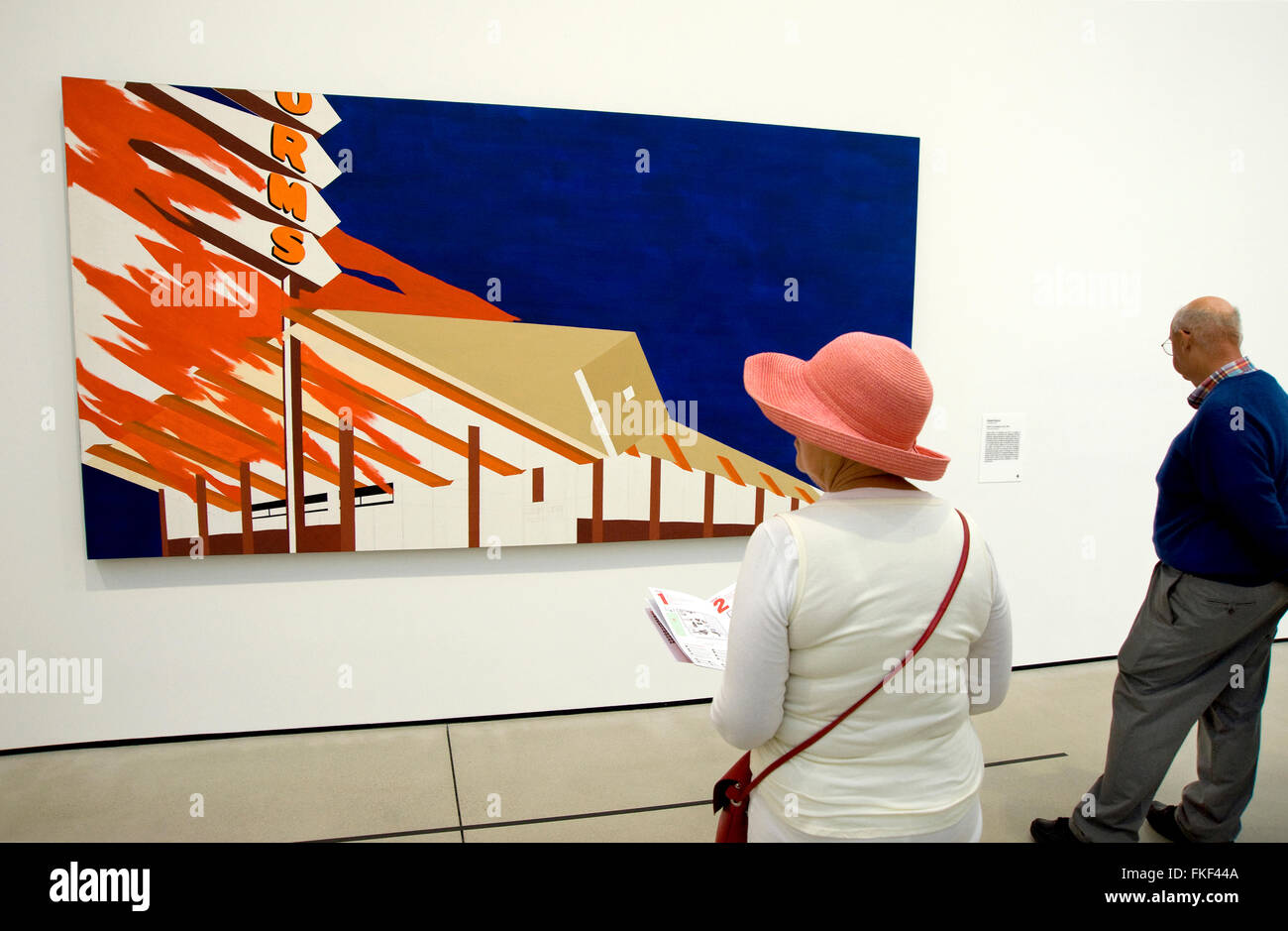 Painting by artist Ed Ruscha on display at the Broad Contemporary Art ...