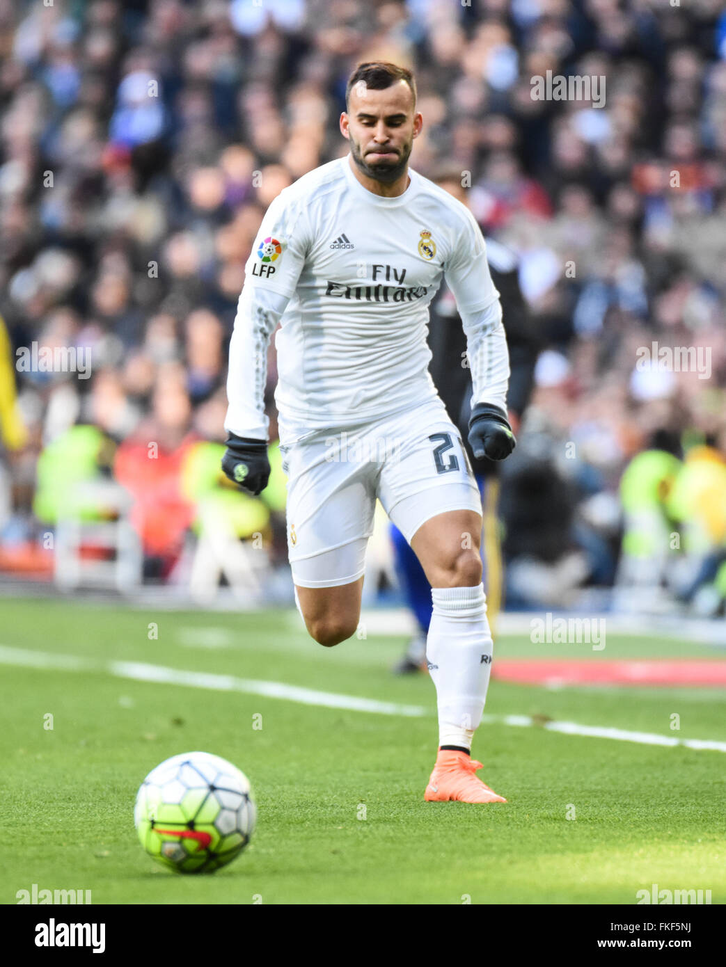 Real Madrid's Jese Rodriguez during la liga match at Santiago Bernabeu ...
