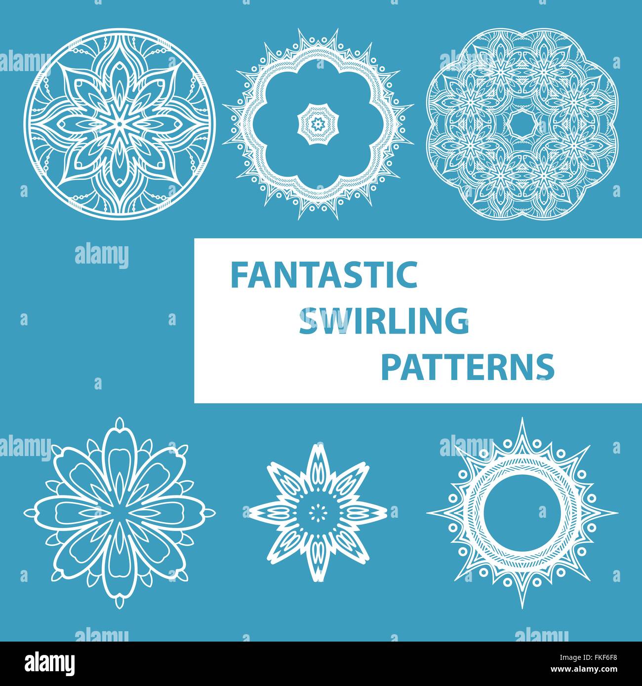 Blue Round Patterns Stock Vector Image & Art - Alamy