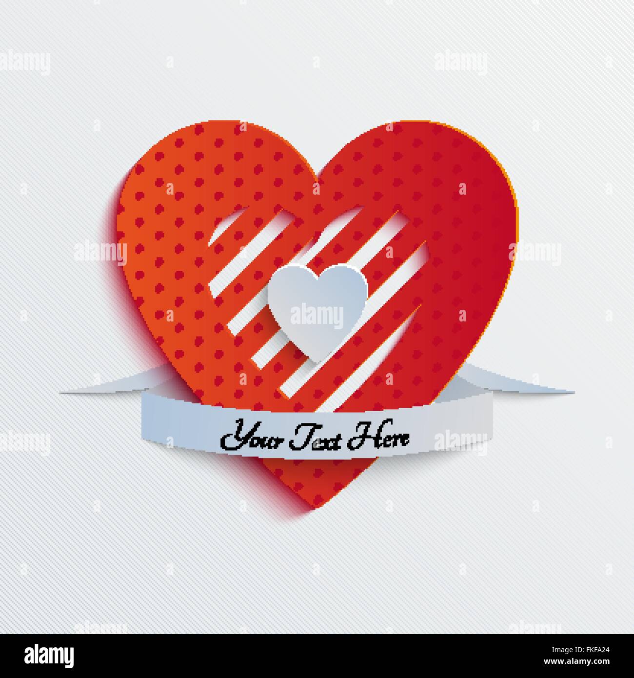 Sliced Paper Heart Stock Vector Image & Art - Alamy
