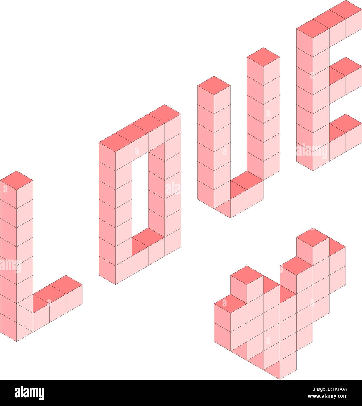 Isometric letters hi-res stock photography and images - Alamy