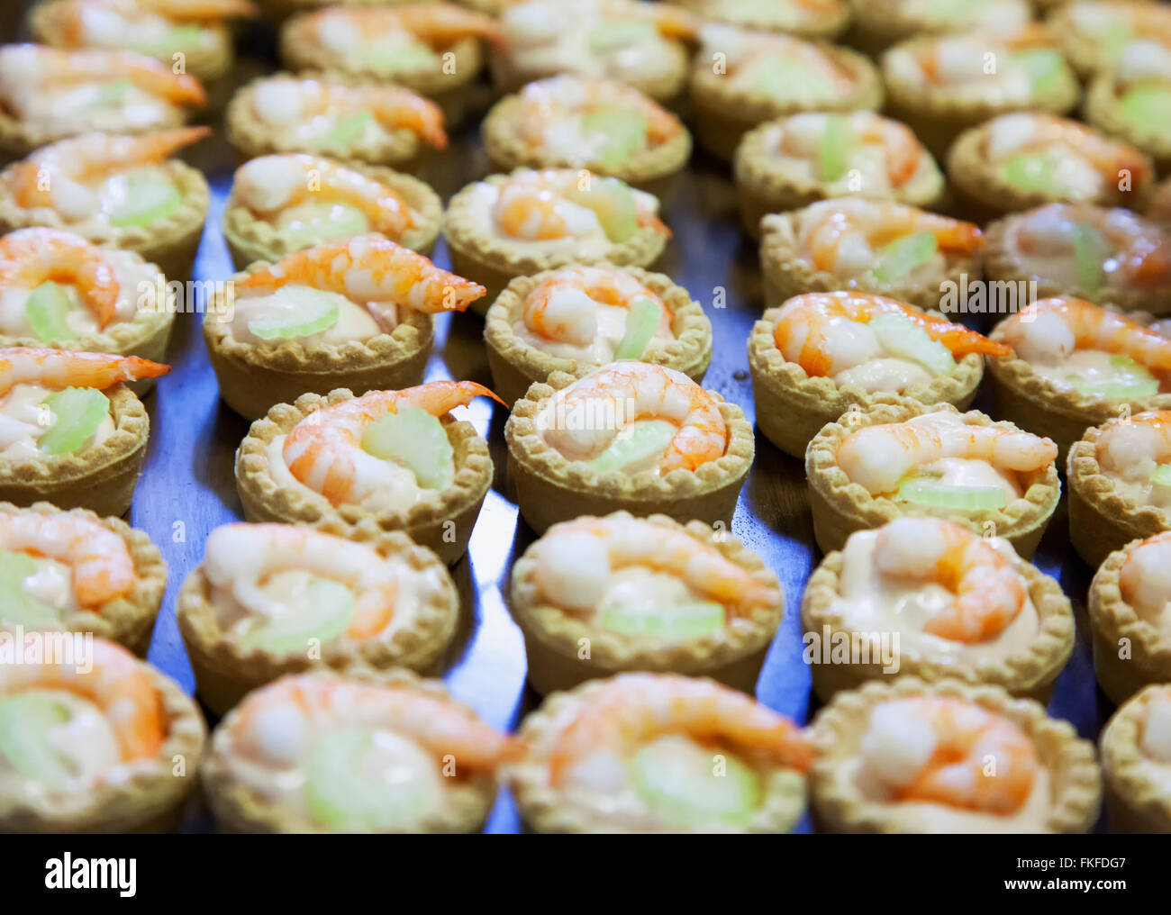 Shrimp pastries in close up, horizontal image Stock Photo - Alamy