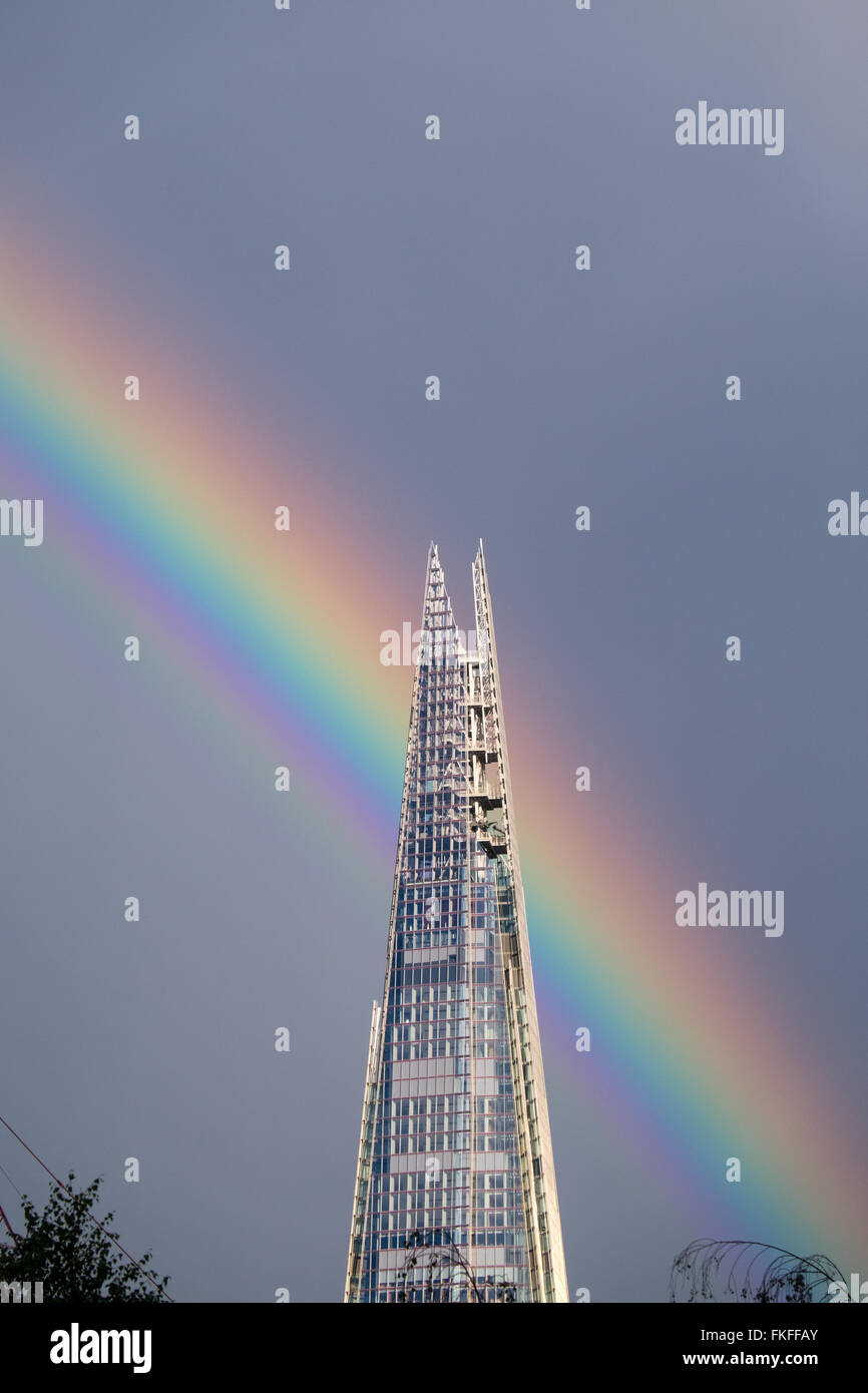 Rainbow in the sky skyscraper hi-res stock photography and images - Alamy