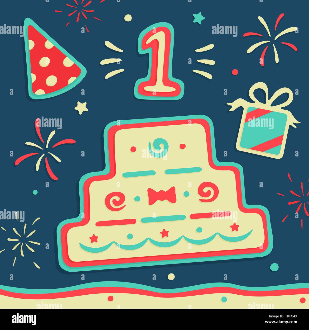 Vector Set of Birthday Stock Vector Image & Art - Alamy