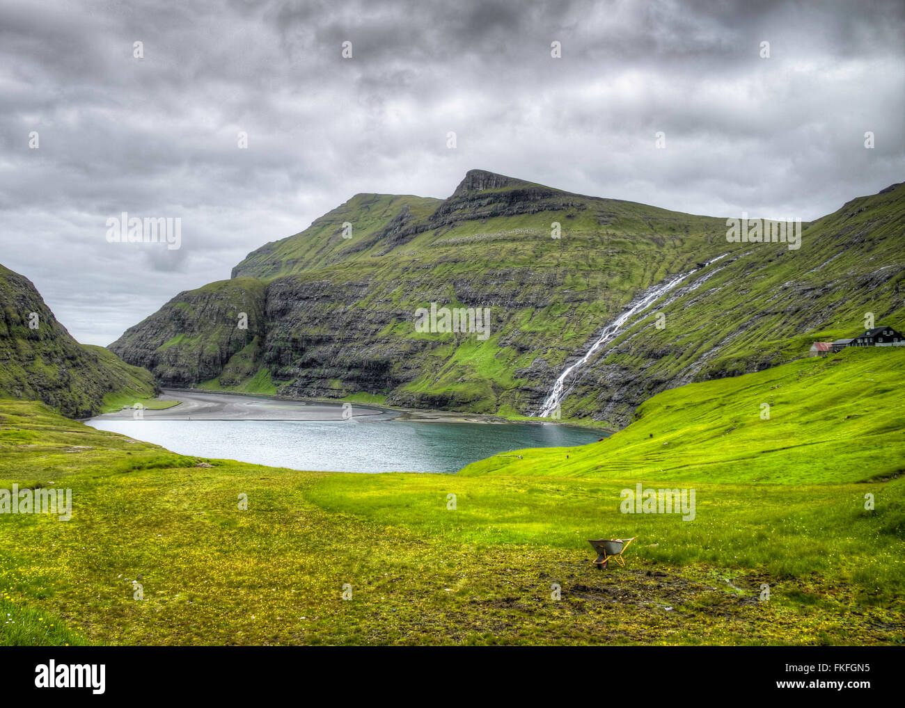 Saksun River Iconic place in Streymoy Island, Faroe Islands, Denmark ...