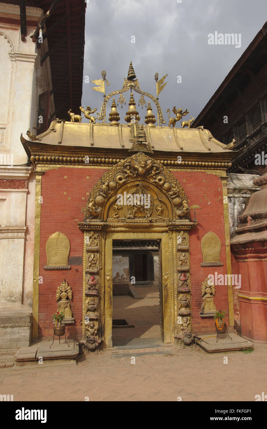 Bhaktapur, Golden Gate (Sun Dhoka) of the Royal Palace, Durbar Square ...