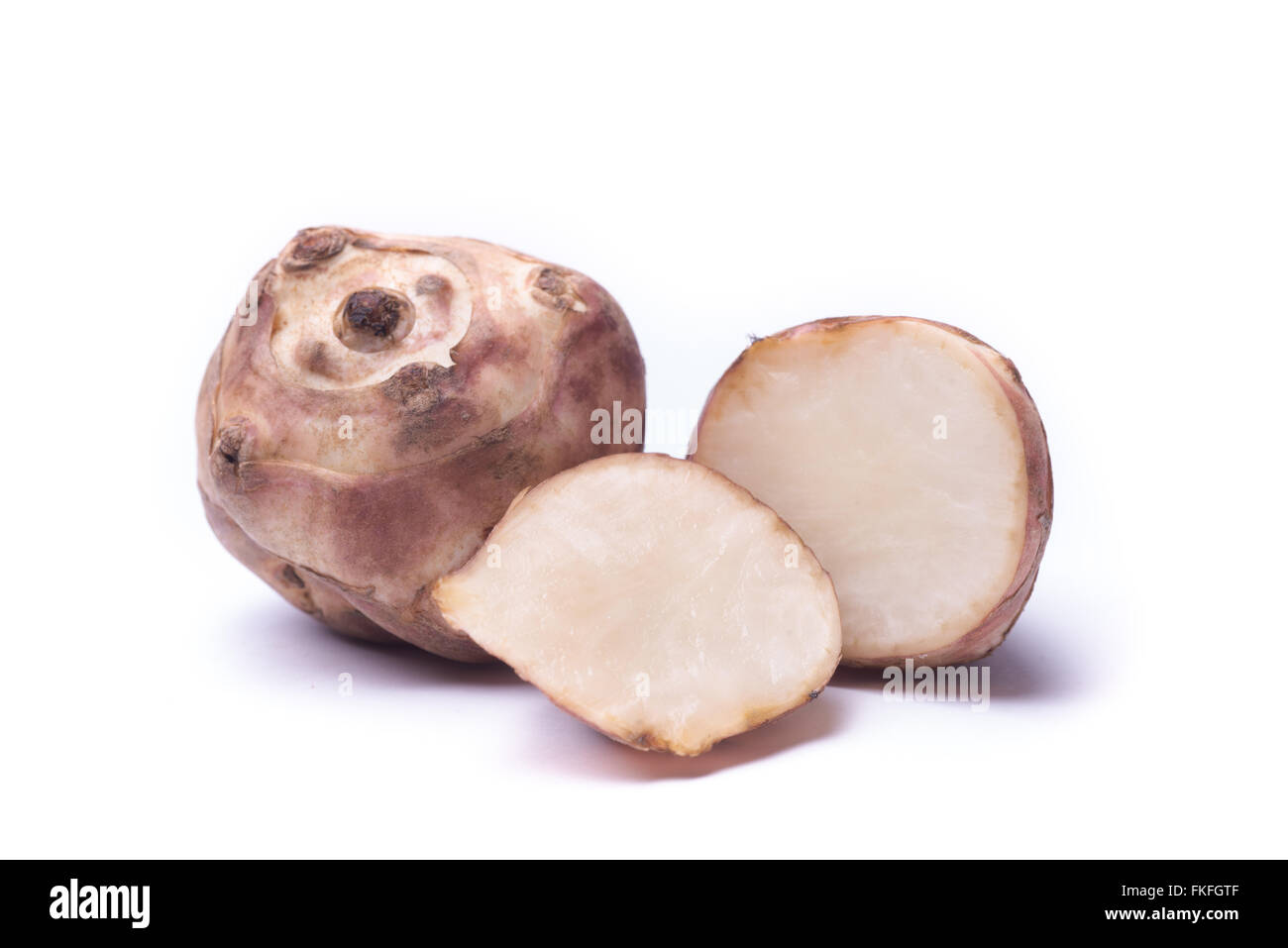 Topinambur bulb turnip on white isolated background Stock Photo - Alamy