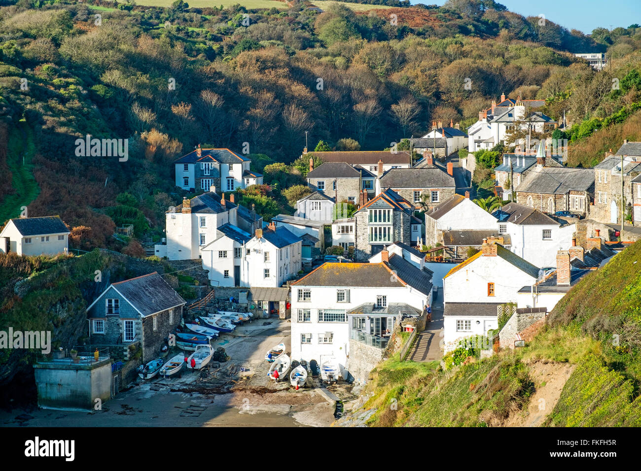 The village of Portloe in Cornwall, UK Stock Photo - Alamy