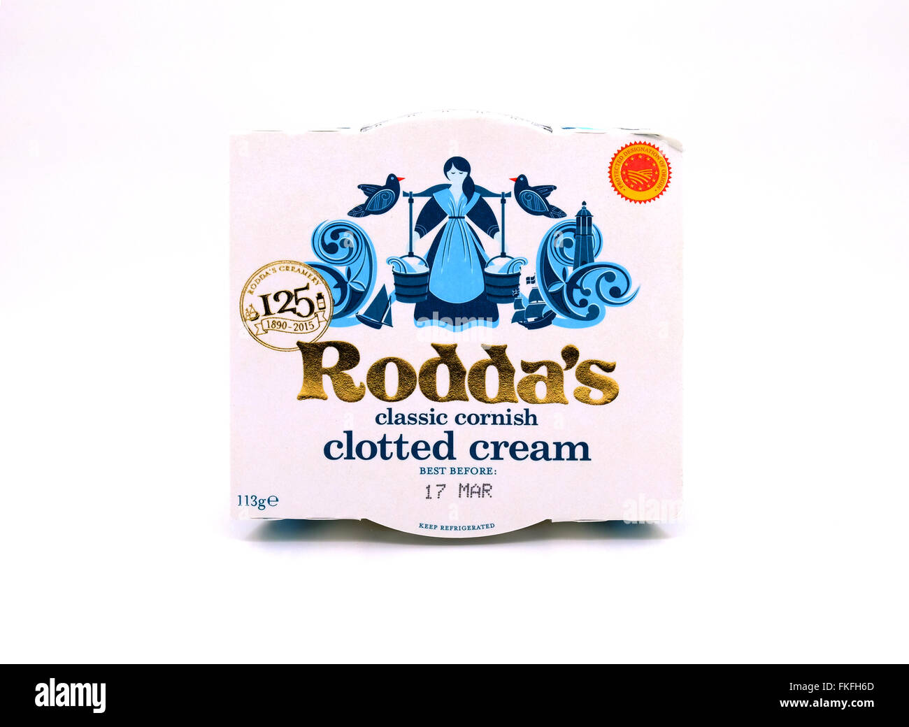Rodda's clotted cream Stock Photo - Alamy