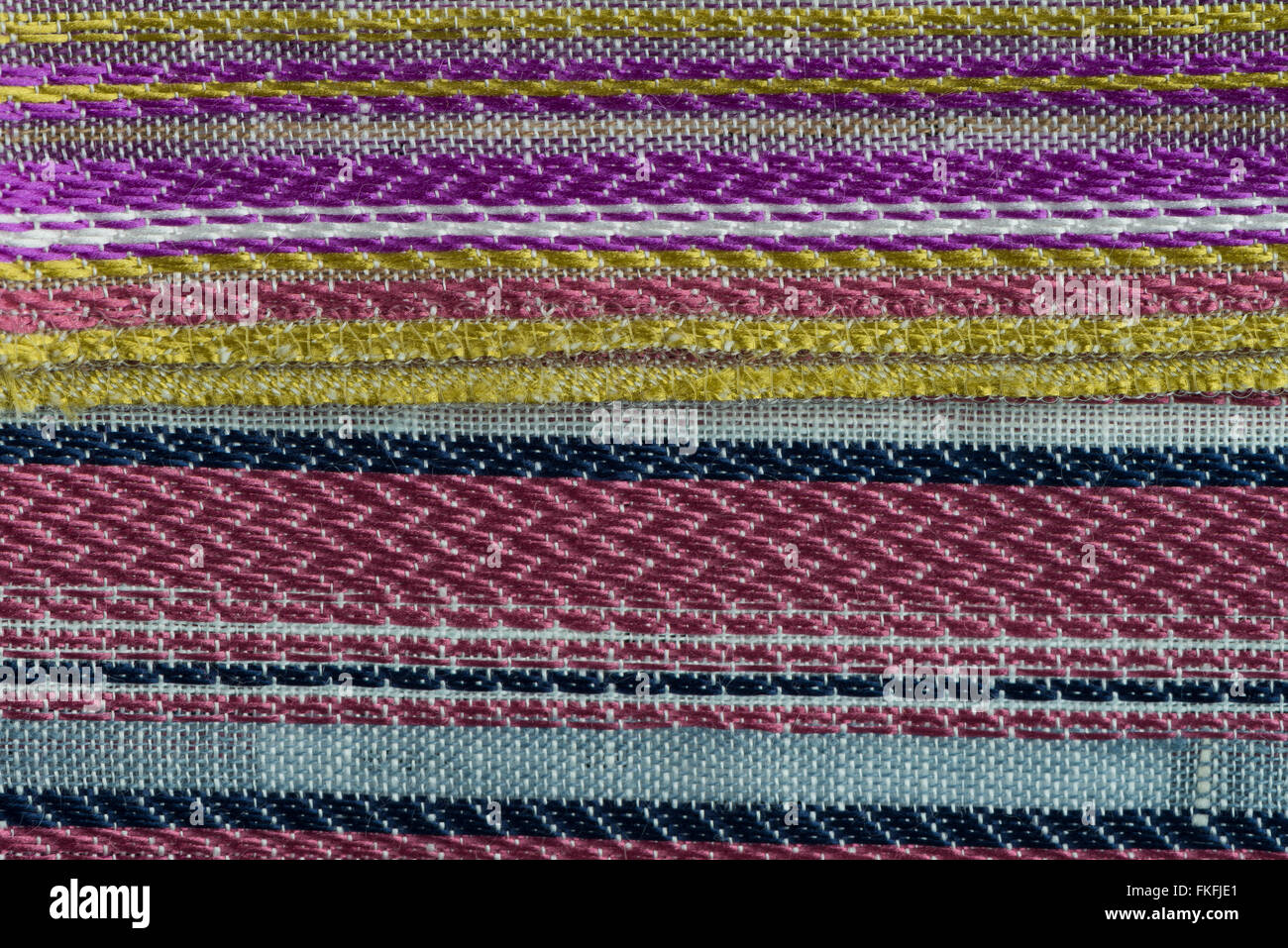 Closeup detail of multi color fabric texture samples Stock Photo - Alamy
