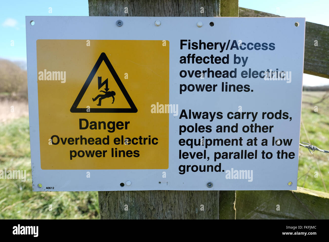 warning danger of death sign reminding fisherman not to carry there ...