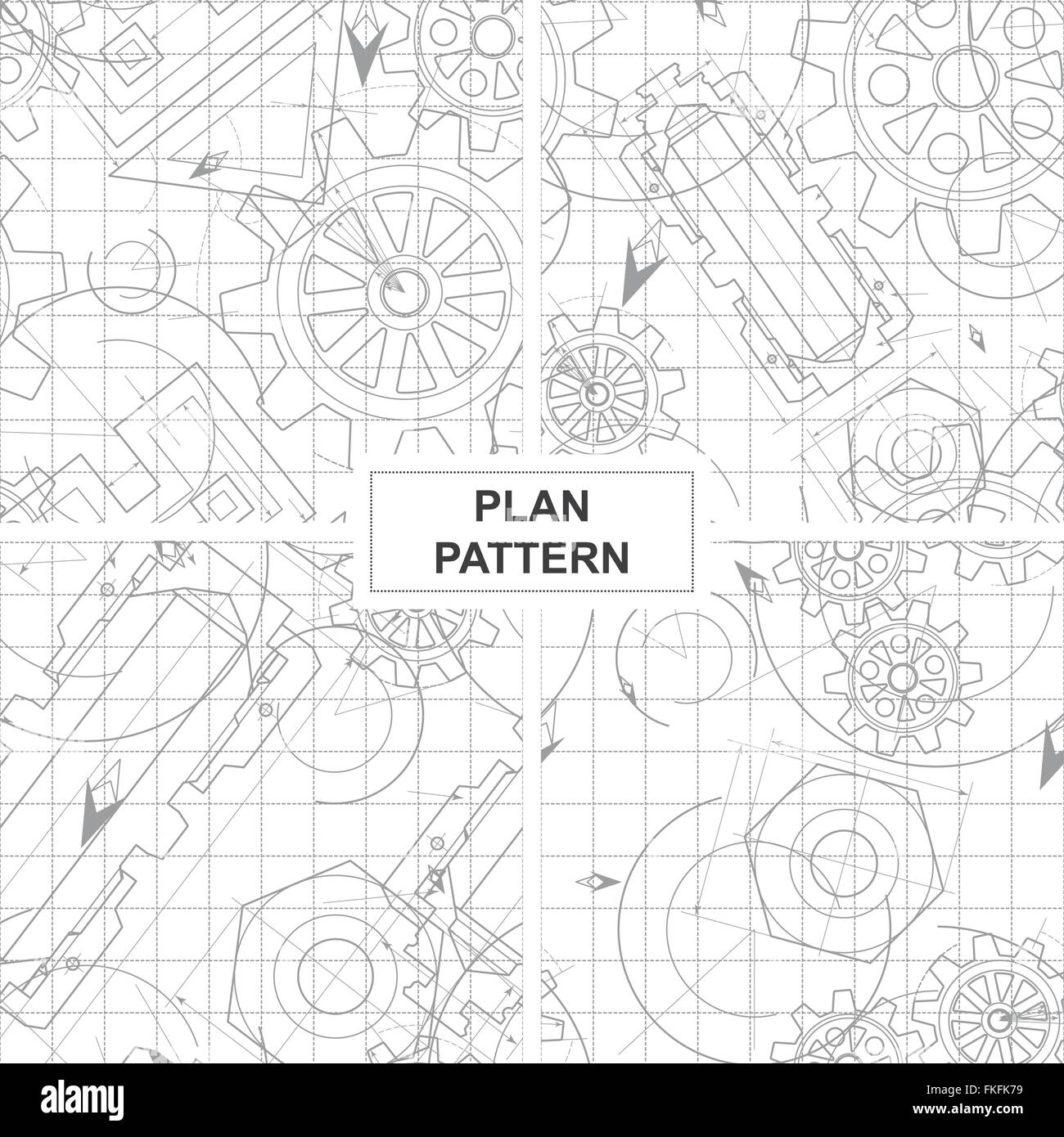 Four patterns Black and White Stock Photos & Images - Alamy