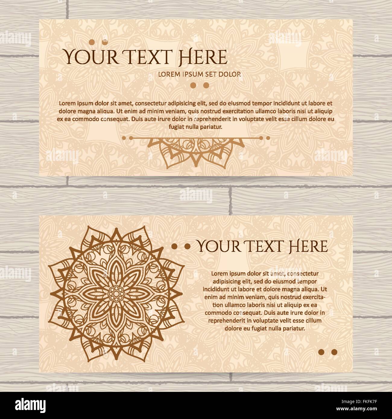 Cards With Pattern of Henna Stock Vector Image & Art - Alamy