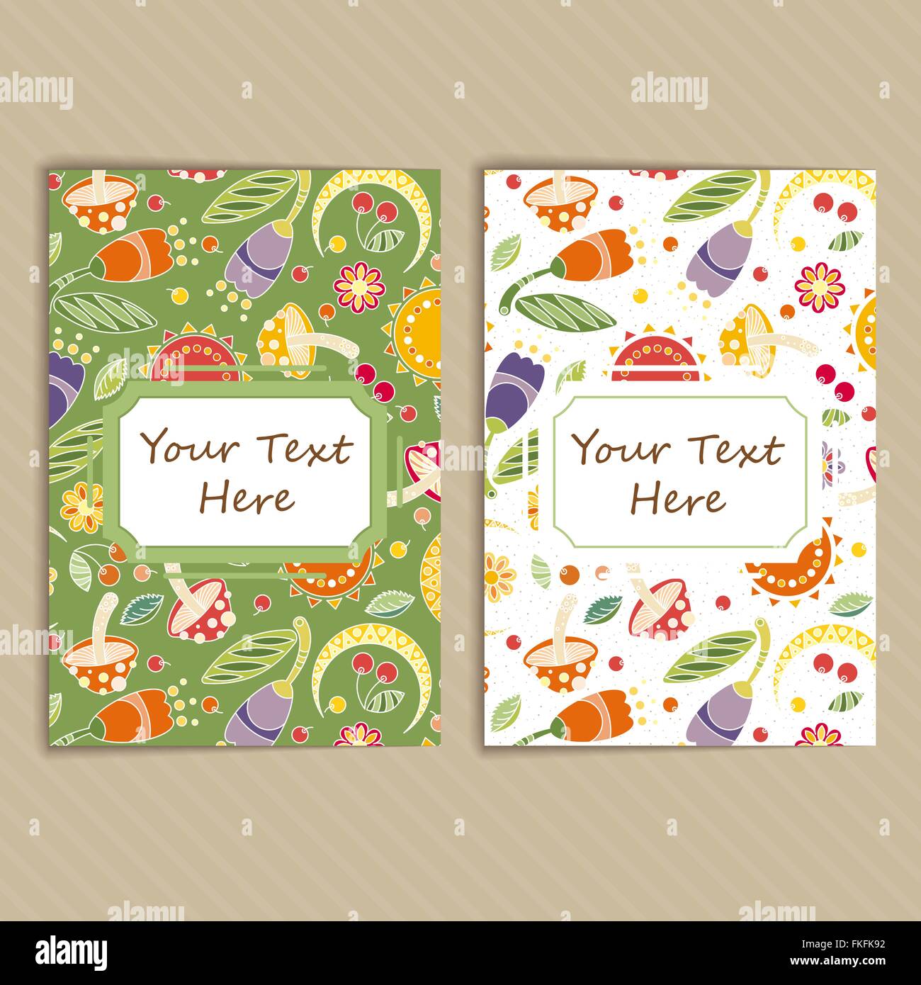 Set of Cards with Floral Pattern Stock Vector Image & Art - Alamy