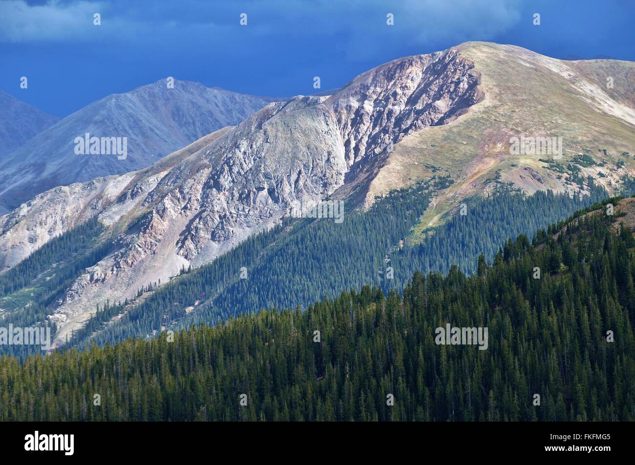 View from Independence Pass on the Continental Divide in Colorado, USA ...
