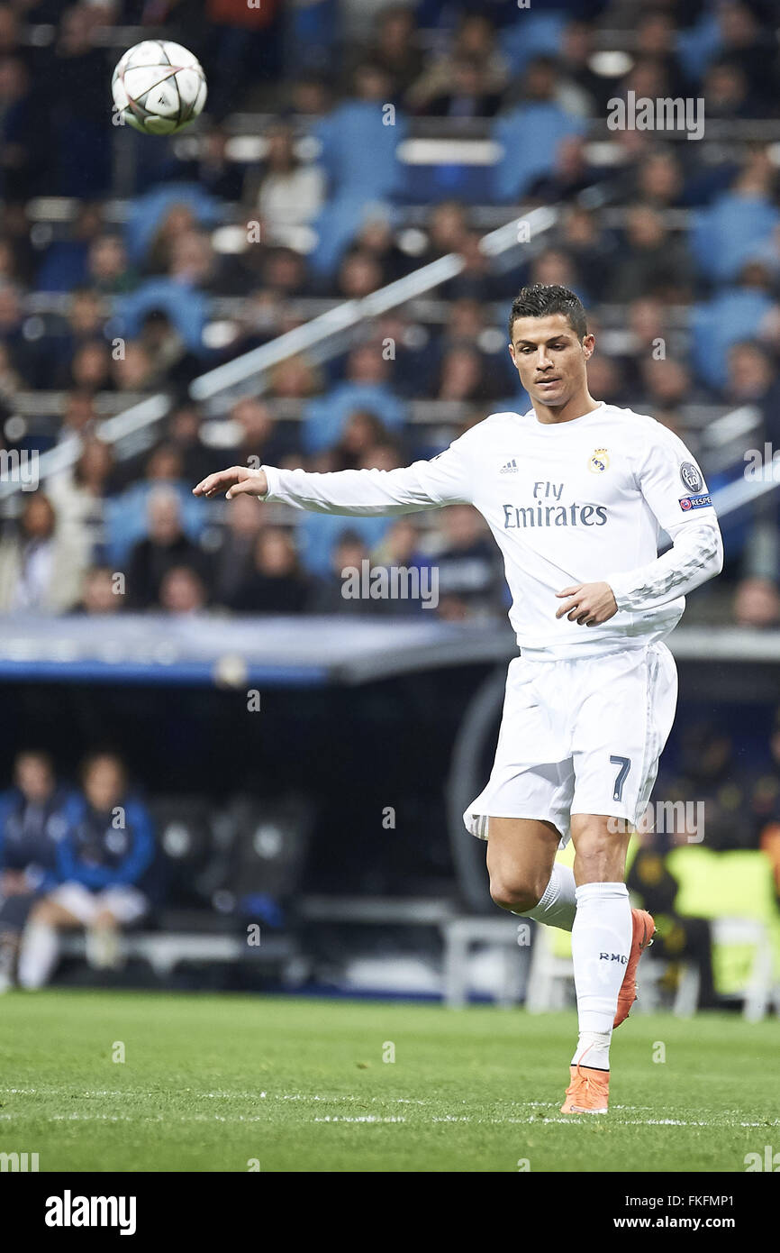 Madrid, Spain. 8th Mar, 2016. Cristiano Ronaldo (forward; Real Madrid ...