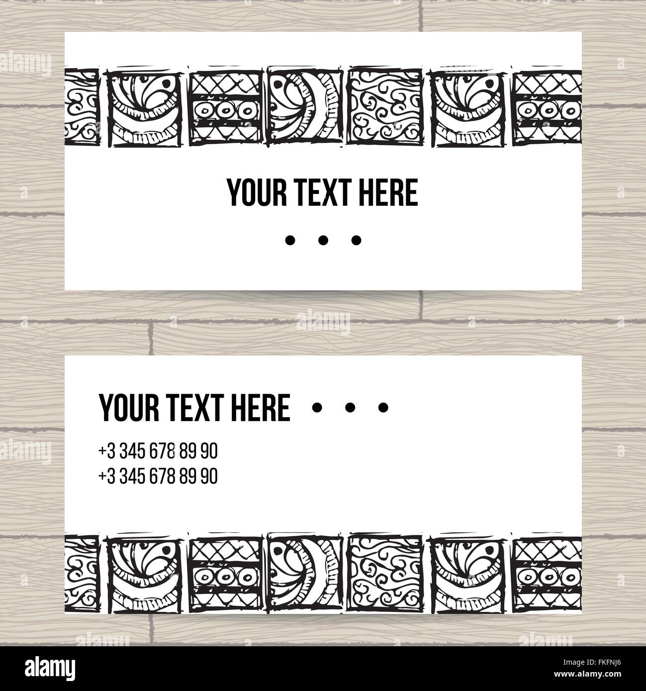 Set of Business Cards with Patterns Stock Vector Image & Art - Alamy