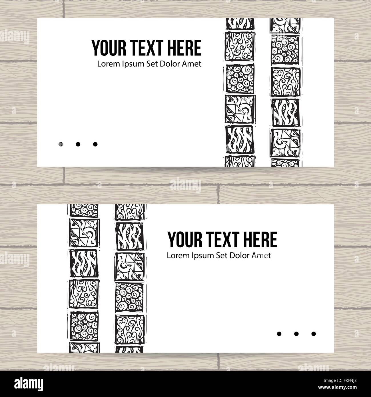 Set of Business Cards with Patterns Stock Vector Image & Art - Alamy