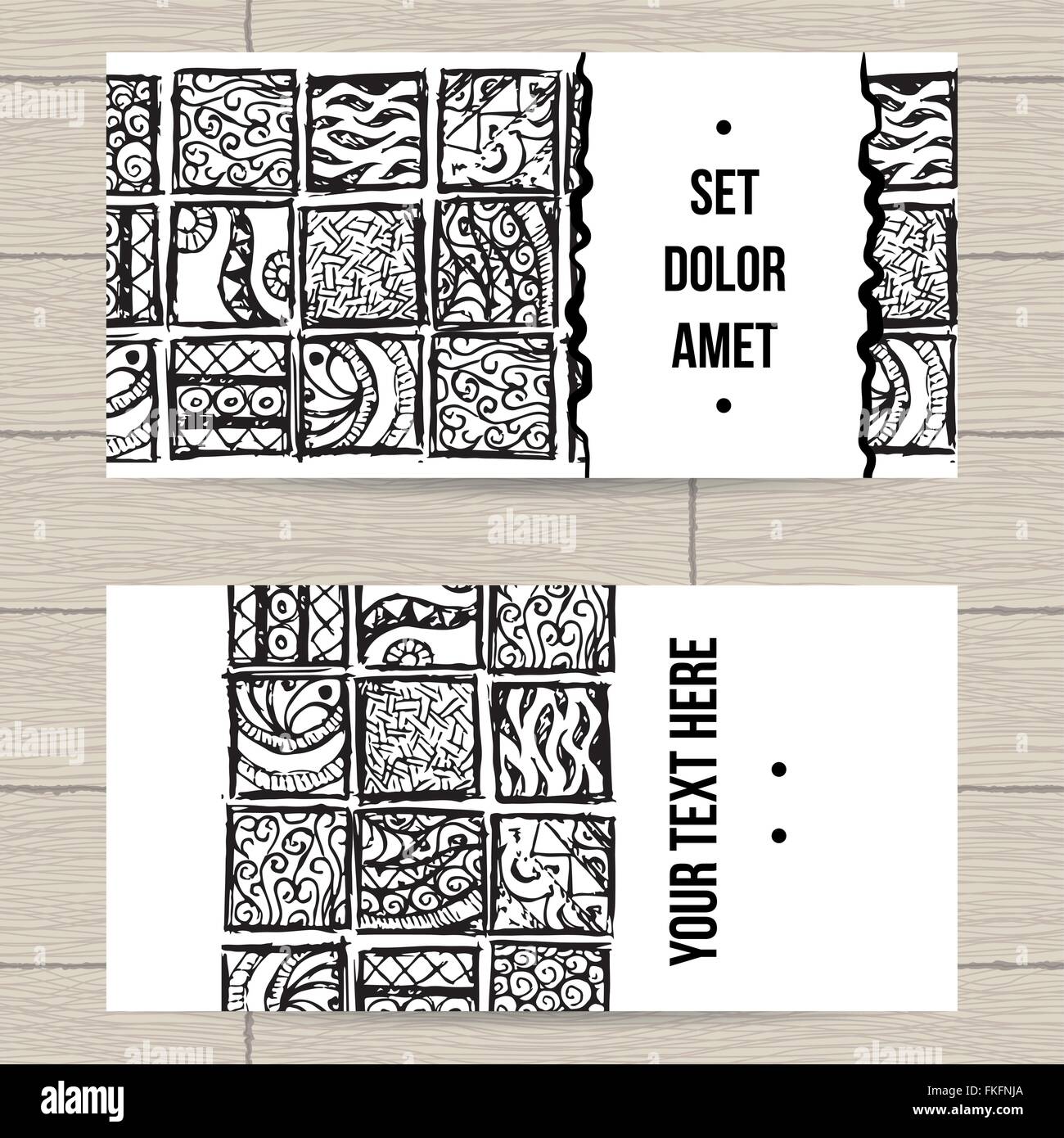 Set of Business Cards with Patterns Stock Vector Image & Art - Alamy