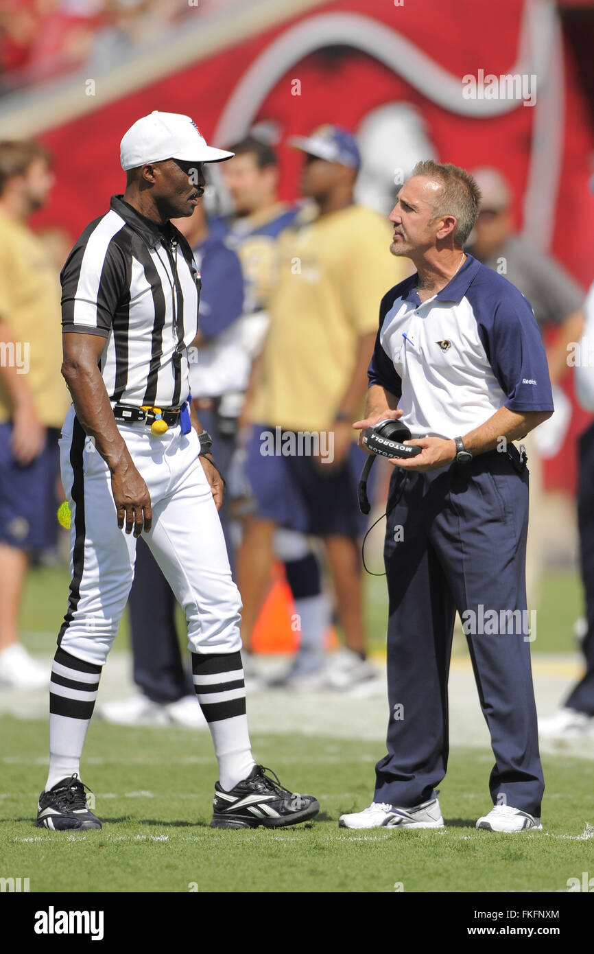 Tampa, Florida, USA. 24th Oct, 2010. St. Louis Rams head coach Steve ...