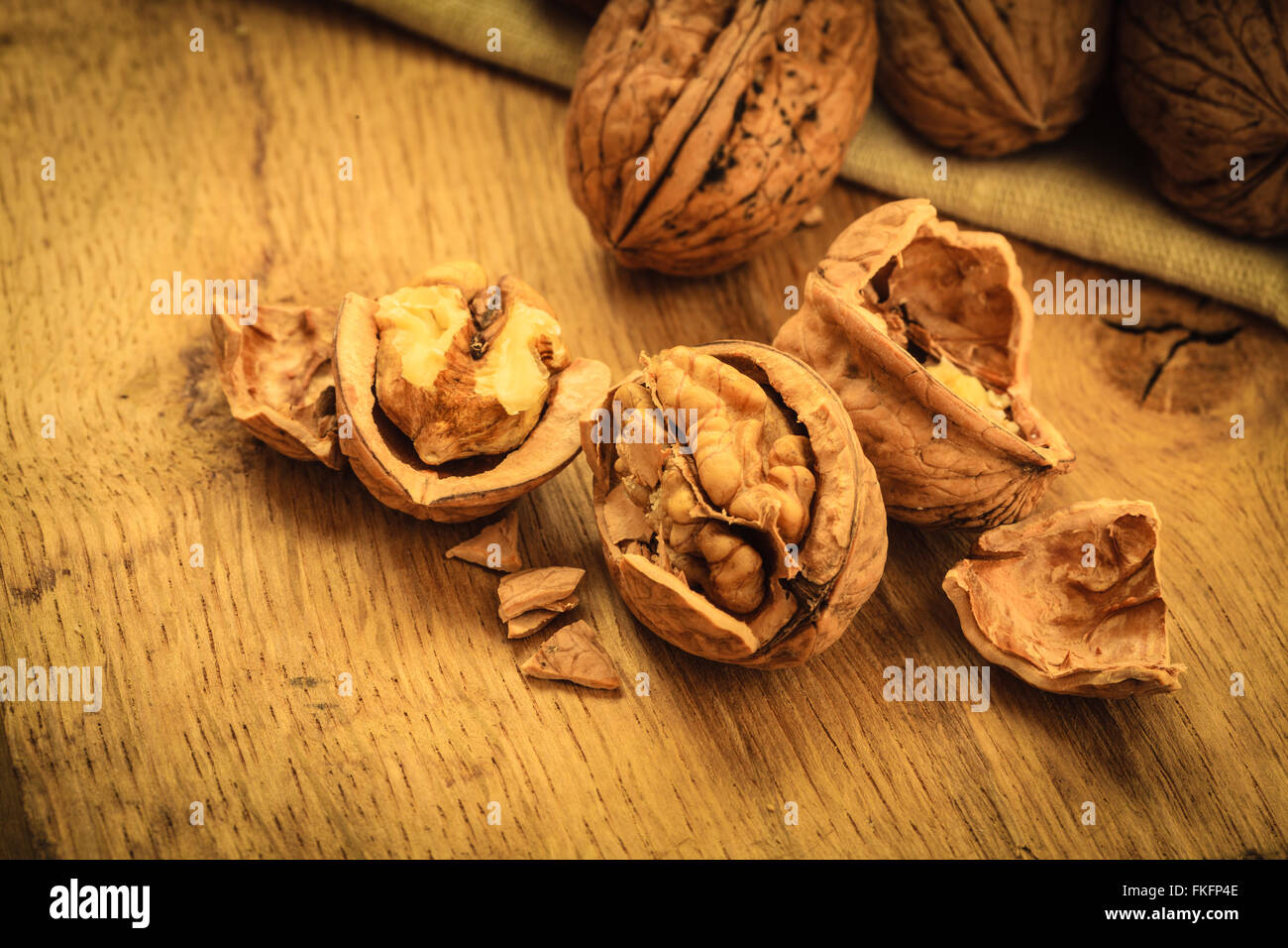 Healthy food full of omega-3 fatty acids, organic nutrition. Walnut ...