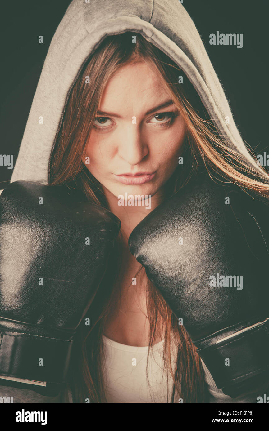 Exercising prepare for fight. Sportsmanship and strong body. Young ...