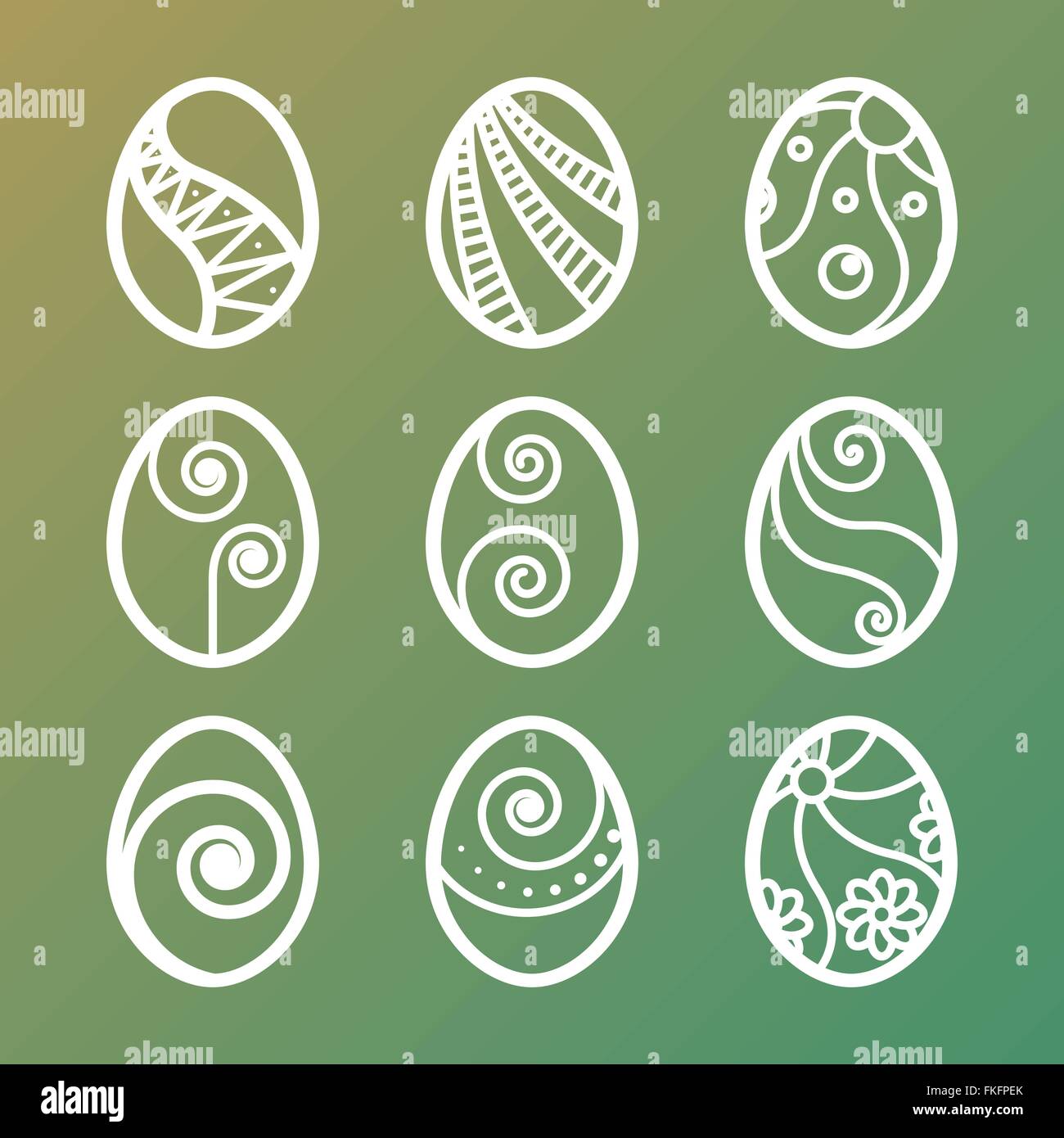Set of Easter Eggs Icons Stock Vector Image & Art - Alamy